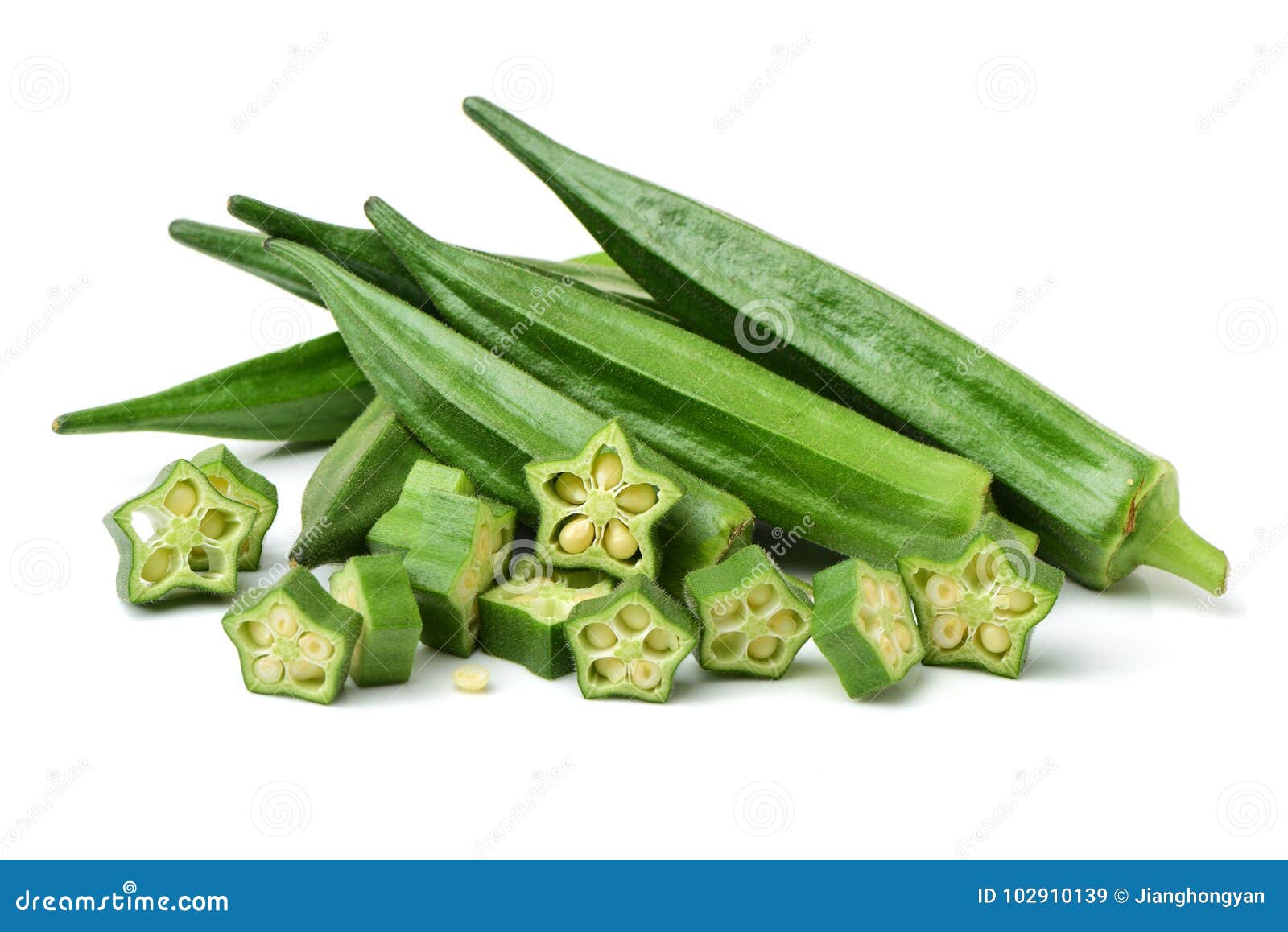 Fresh okra stock image. Image of vegetables, healthy - 102910139