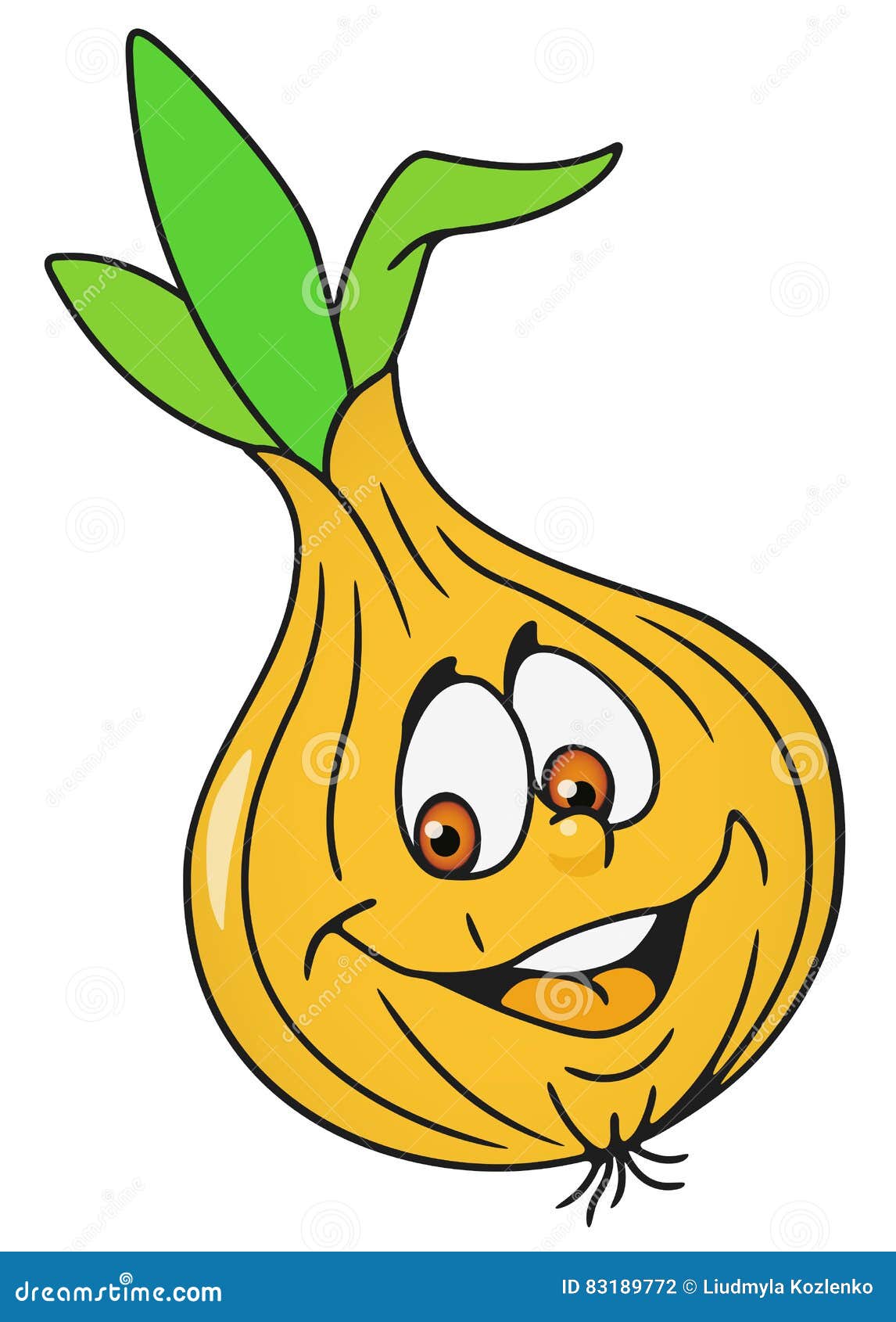 Fresh onion bulb cartoon stock vector. Illustration of smile - 83189772