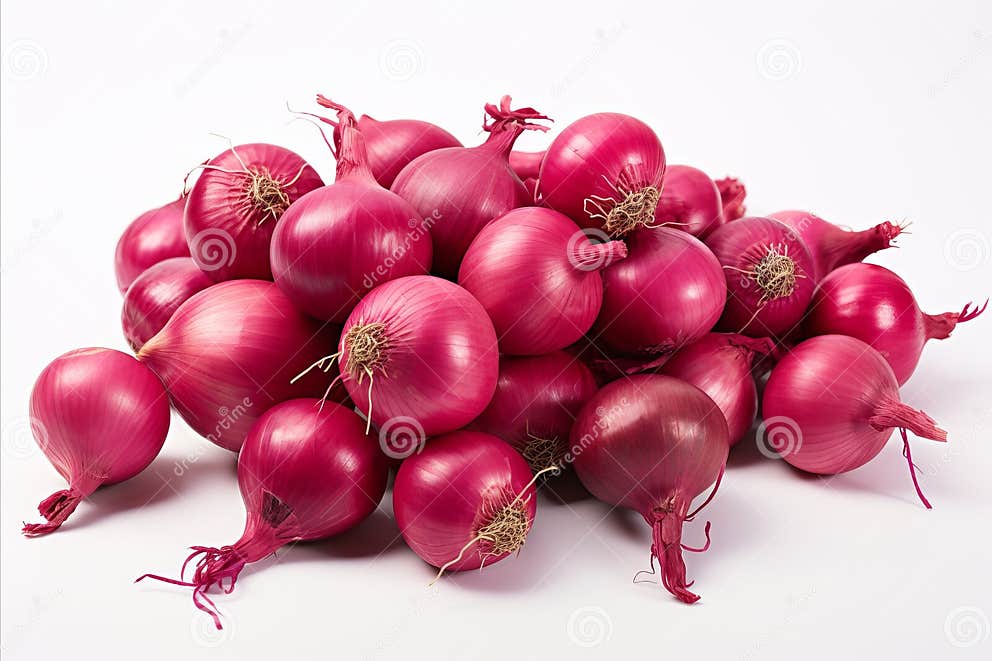 Fresh Onions on White Backdrop for Captivating Ads Packaging with ...
