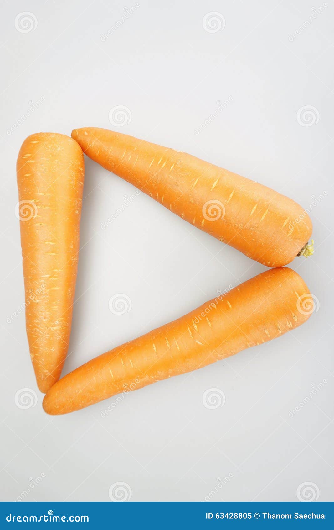 Fresh Orange Carrots Put As Triangle Stock Image - Image of ripening ...