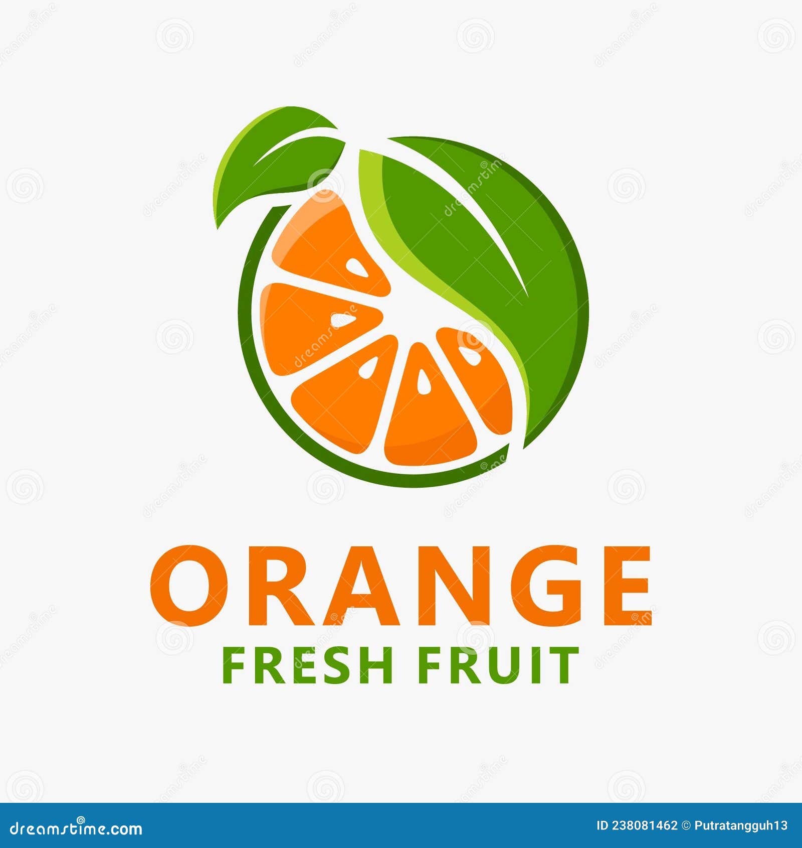 Fresh Orange Fruit Logo Design Stock Vector - Illustration of juice ...