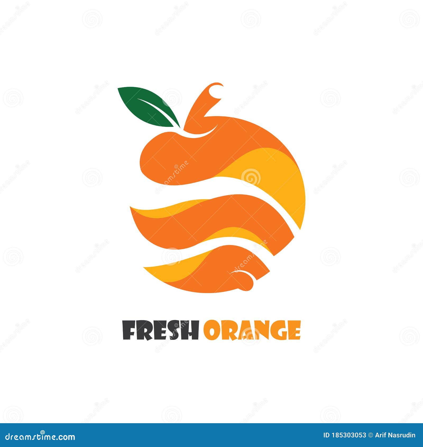 Fresh Orange Fruit Logo Inspiration Template Icon Illustration Design ...