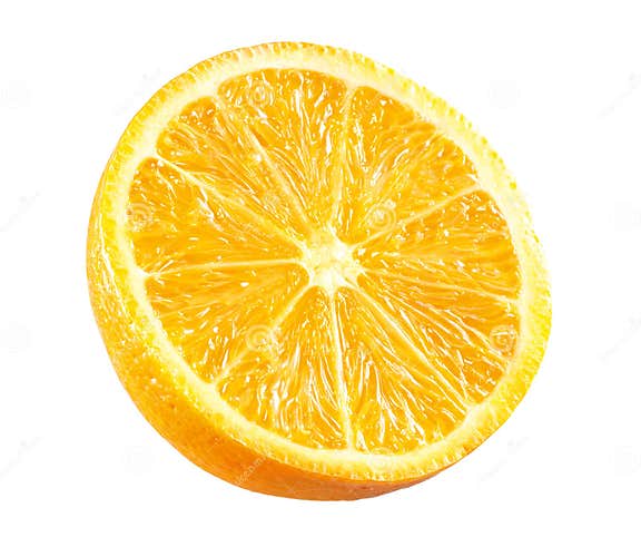 Fresh Orange Half-cut on White Stock Image - Image of fresh, water ...
