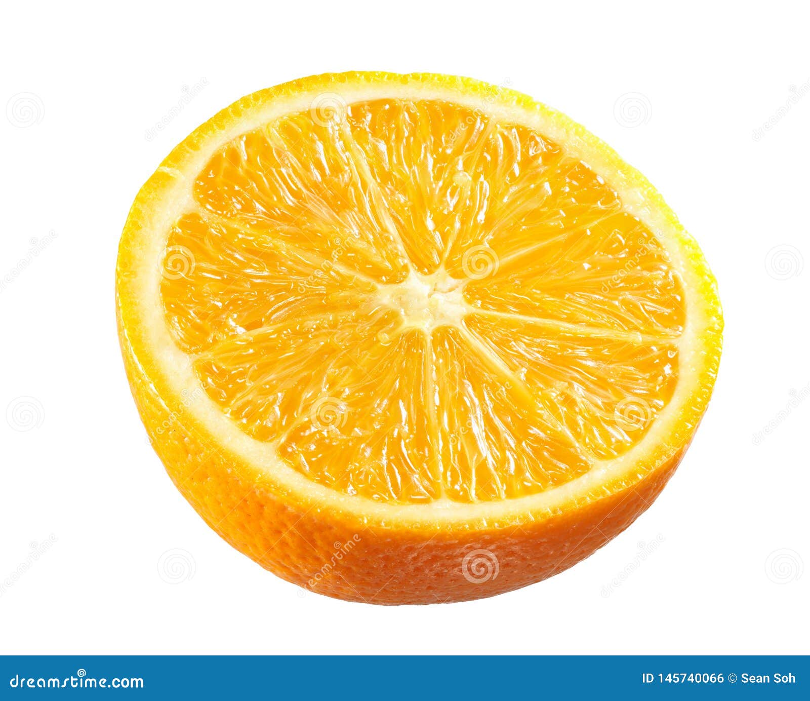 Fresh Orange Half-cut on White Stock Photo - Image of realistic, fruits ...