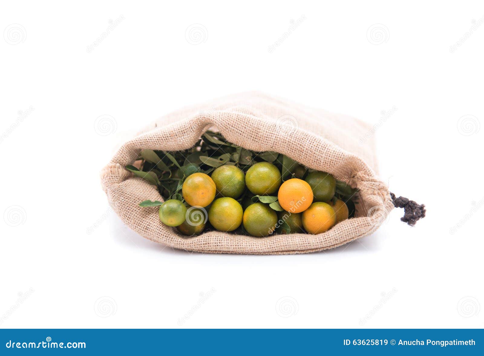 Fresh orange in sack stock image. Image of closeup, market - 63625819