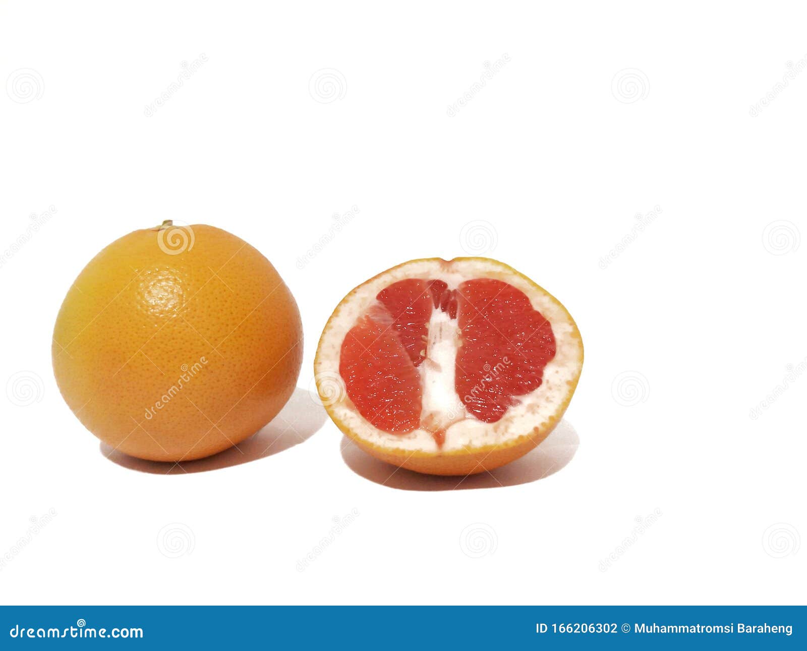 Fresh Orange with Shadow Isolate on White Background. the Slice Orange ...