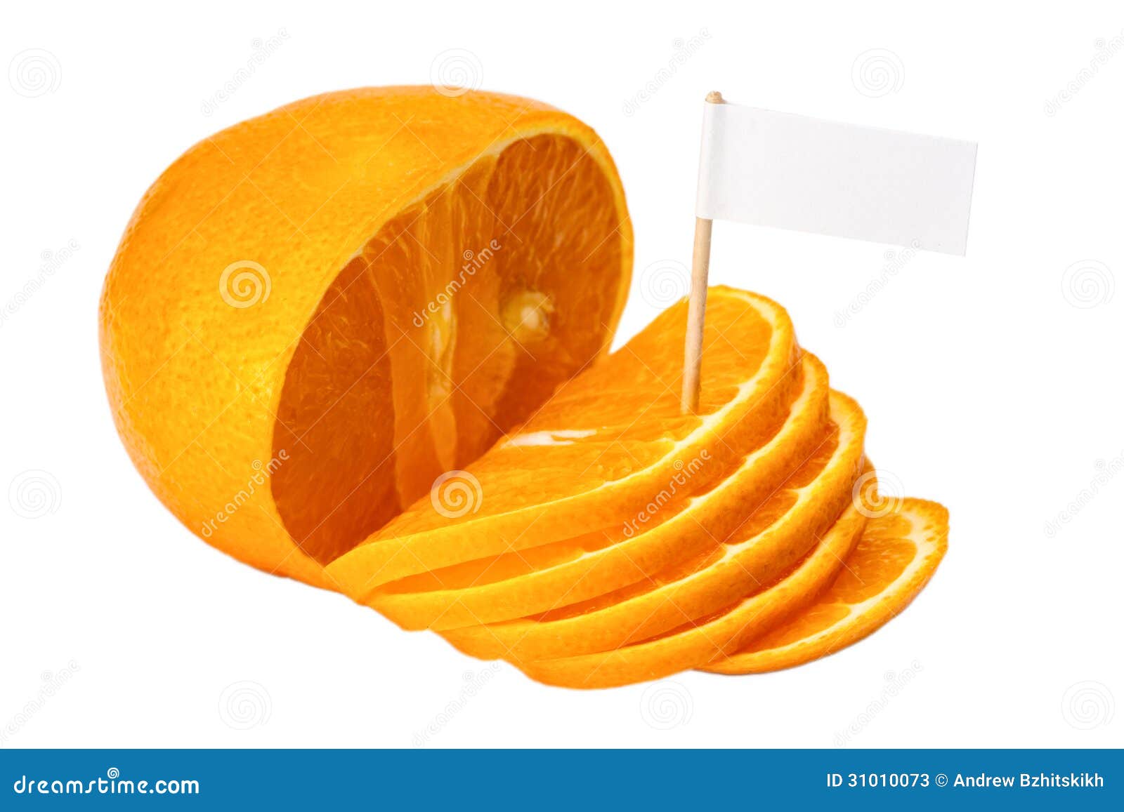 Fresh orange with a sign stock image. Image of natural - 31010073