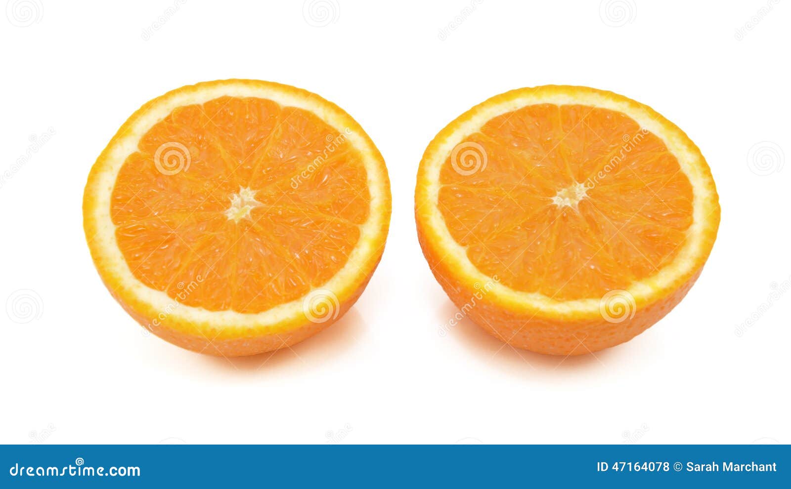Fresh Orange Sliced in Half Stock Photo - Image of nutritious, detail ...