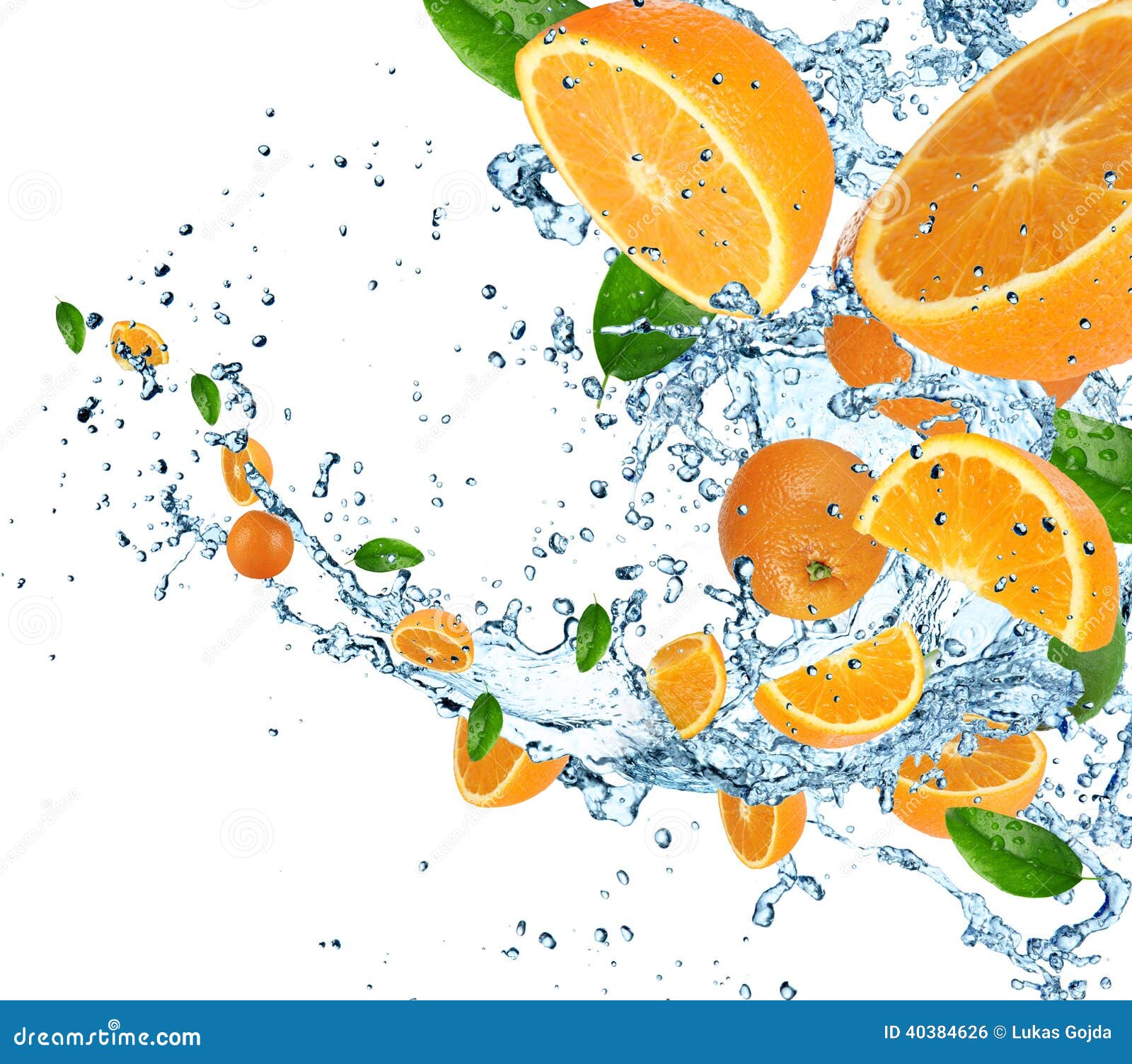 Fresh Orange with Water Splash Stock Photo - Image of background ...