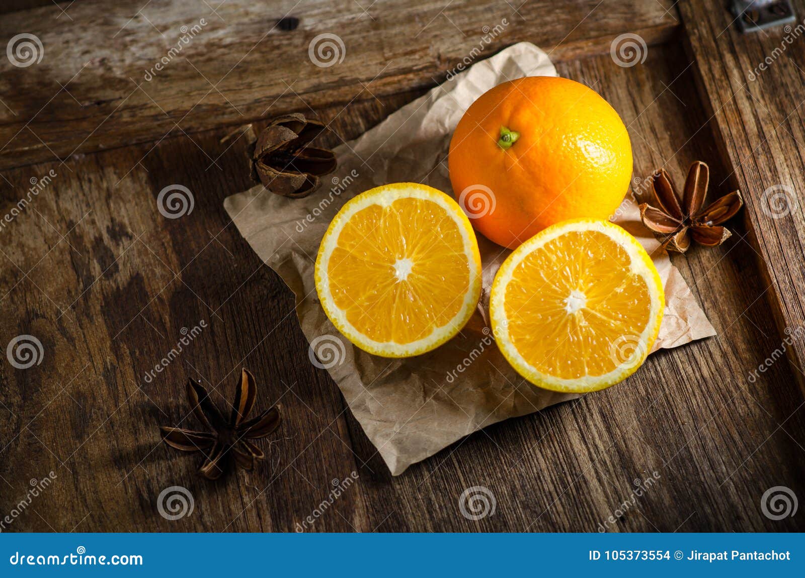 Fresh Orange on Wooden Table Background Stock Photo - Image of backdrop ...