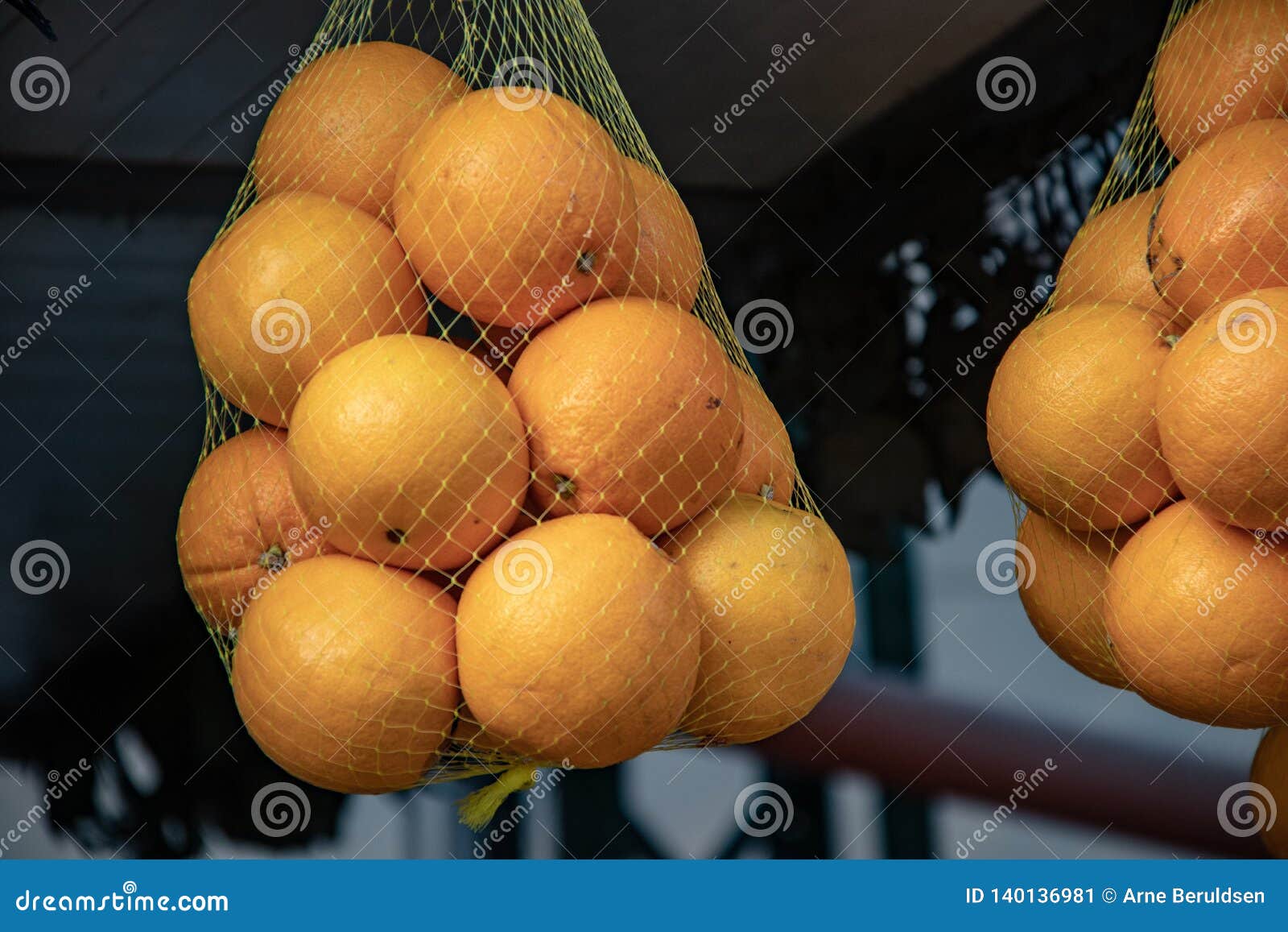 Fresh Oranges on Display stock image. Image of vendor - 140136981
