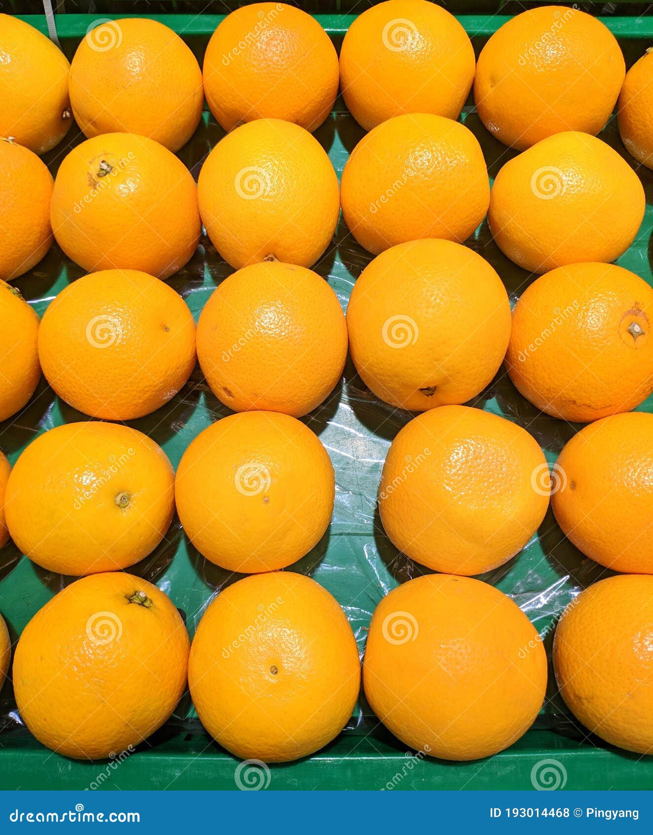 Fresh Oranges on the Stall in the Supermarket Stock Photo - Image of ...