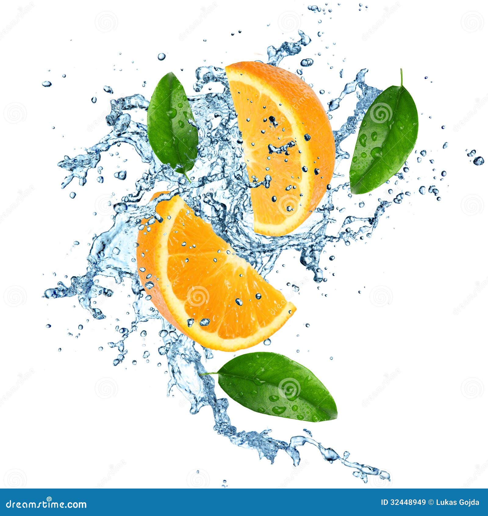 Fresh Oranges with Water Splash Stock Image - Image of isolated, health ...