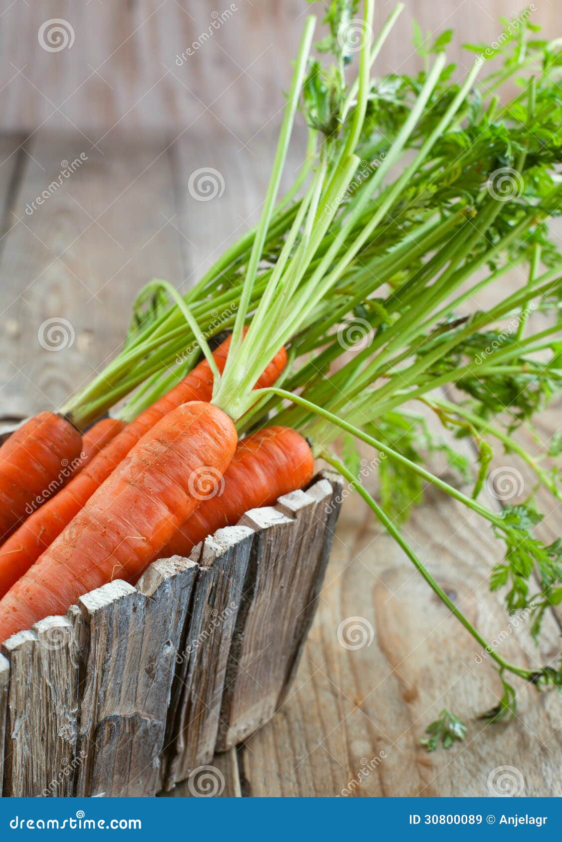 Fresh Organic Carrots in a Wooden Box. Stock Image - Image of crunchy ...