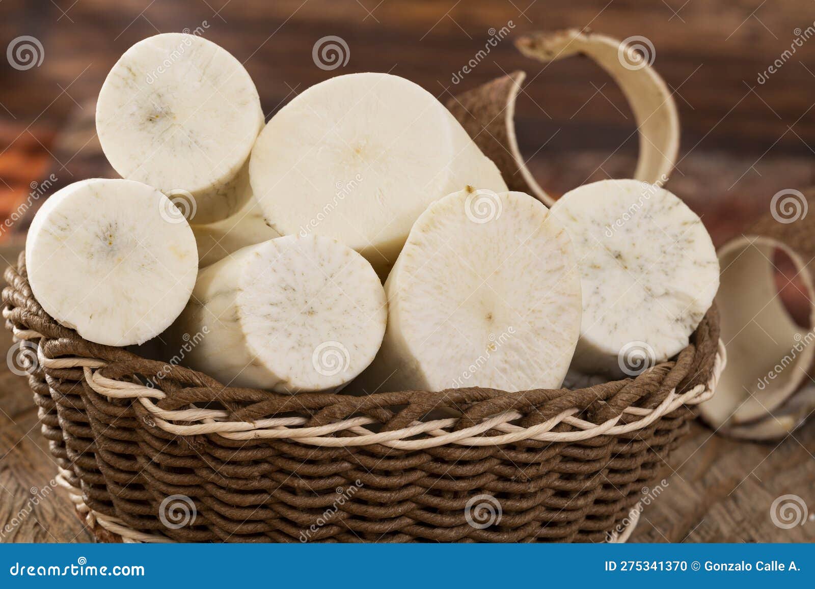 Fresh Organic Cassava Root - Manioc Esculenta on White Background Stock ...