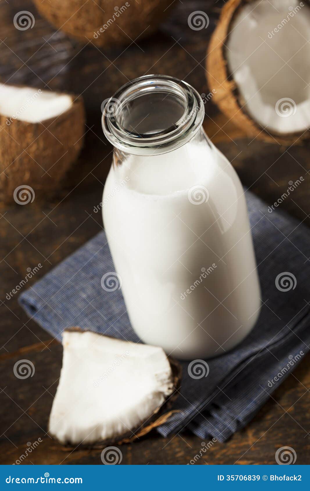 Fresh Organic Coconut Milk stock image. Image of leaf - 35706839