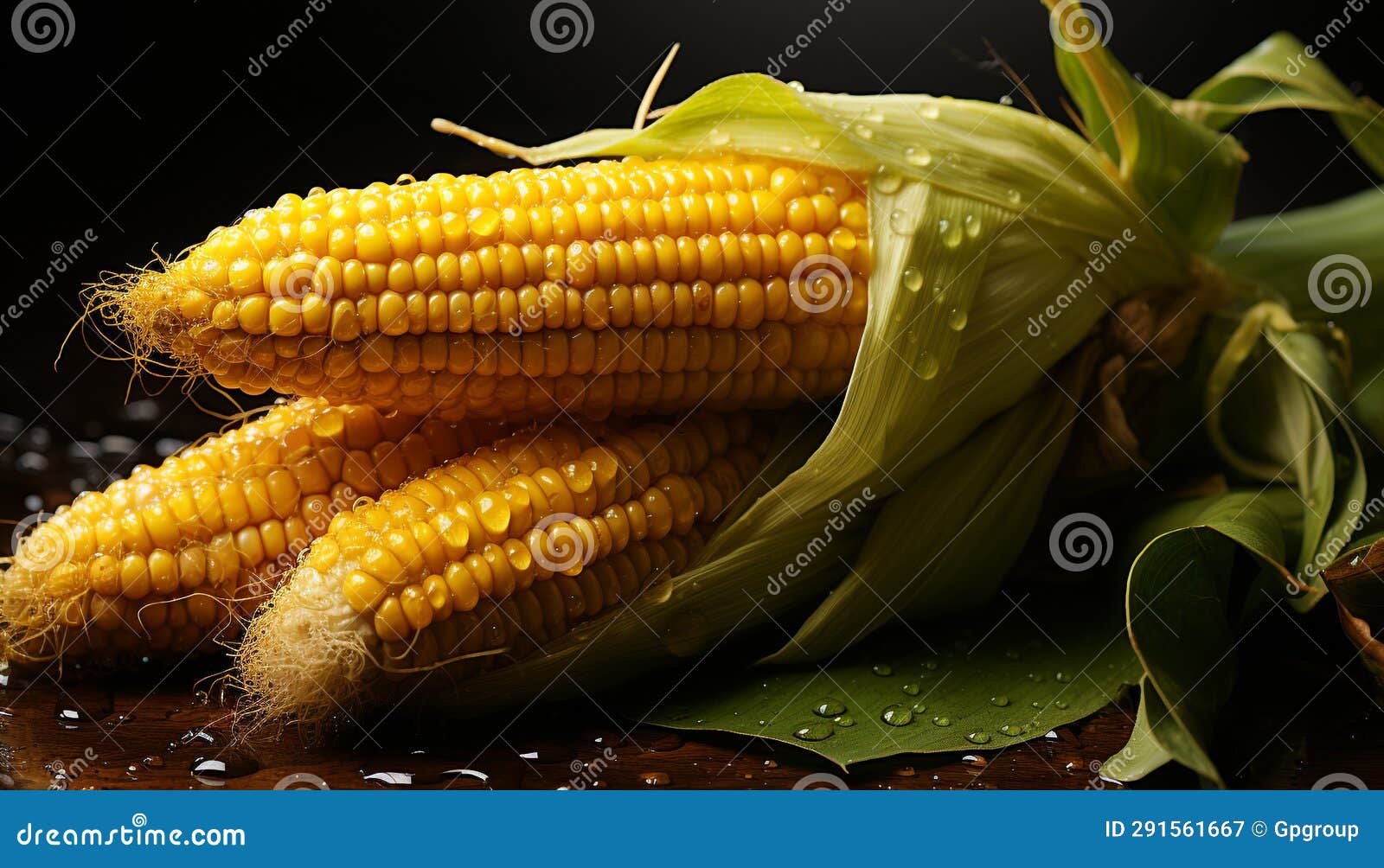 Fresh Organic Corn on the Cob, a Healthy Summer Meal Generated by AI ...