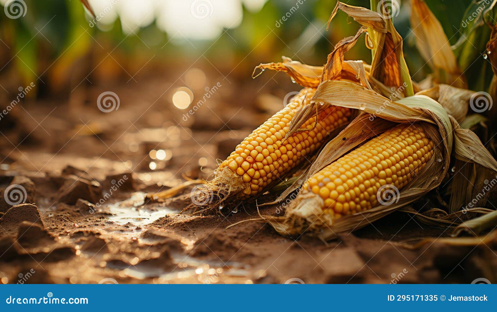 Fresh Organic Corn on the Cob, a Healthy Summer Meal Generated by AI ...