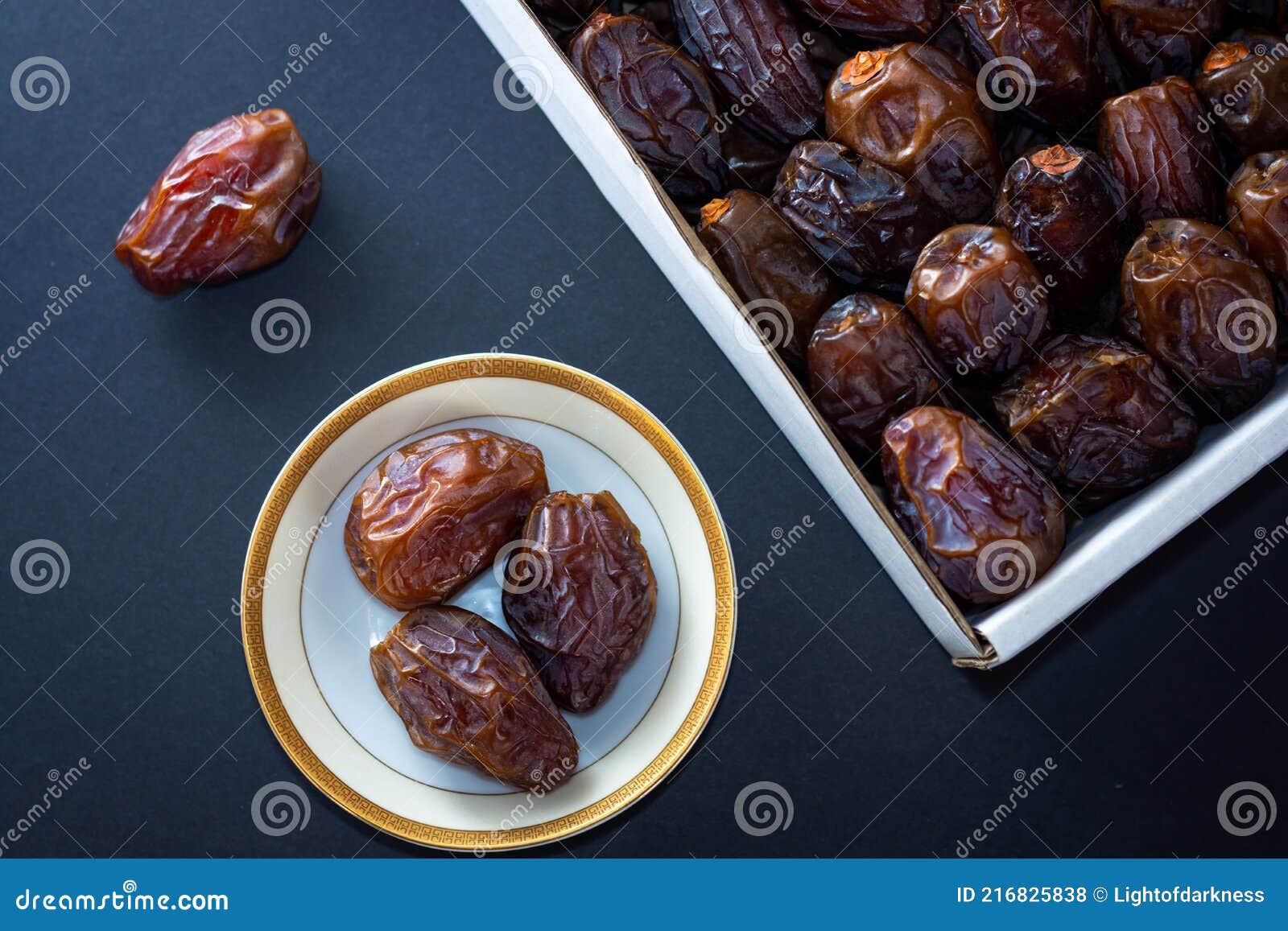 Fresh Organic Dates on Plate Stock Photo - Image of dates, natural ...