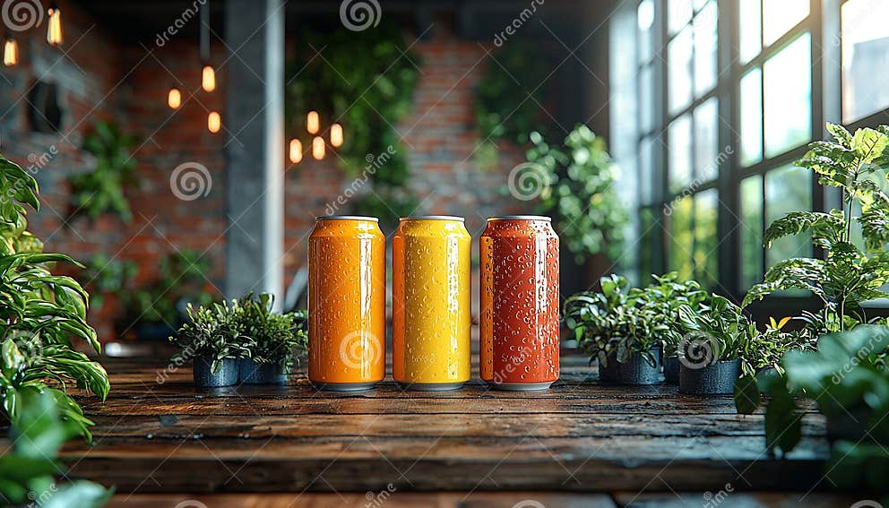 Fresh Organic Drink Inside Window, Nature Healthy Refreshment Generated ...