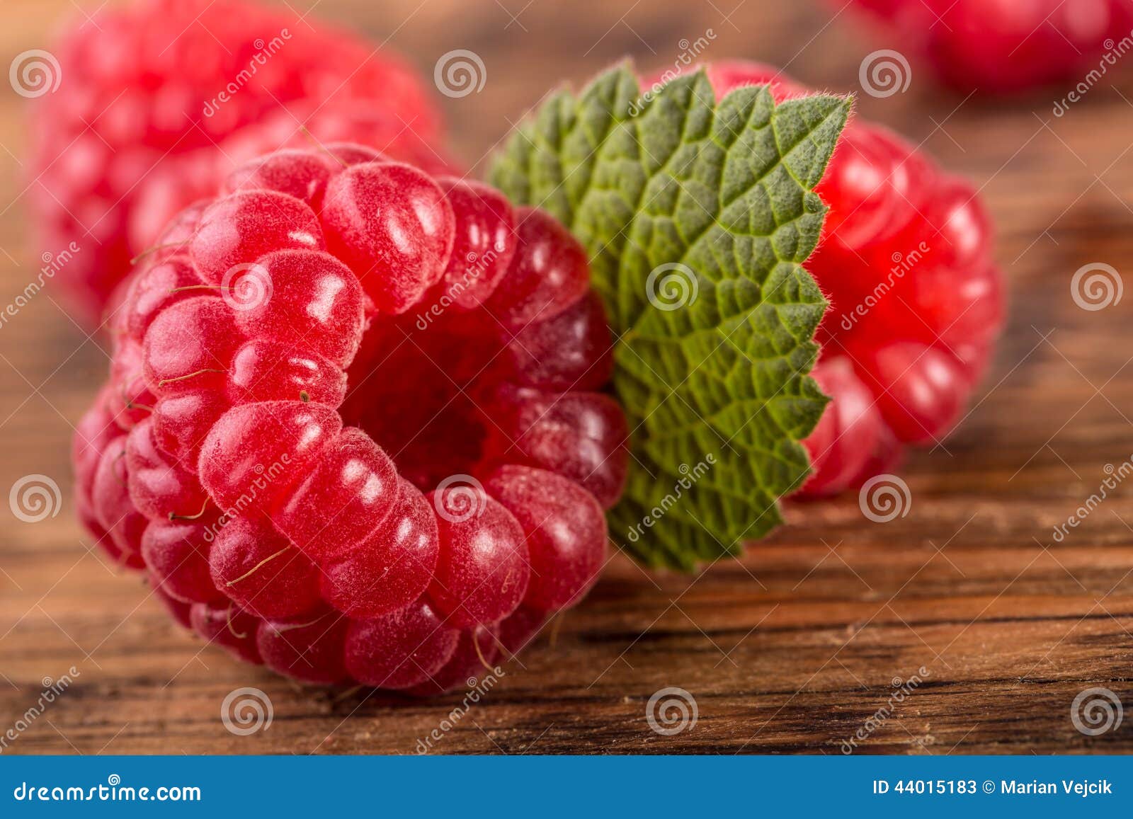 Fresh Organic Fruit Raspberry on Wood Background Stock Image - Image of ...