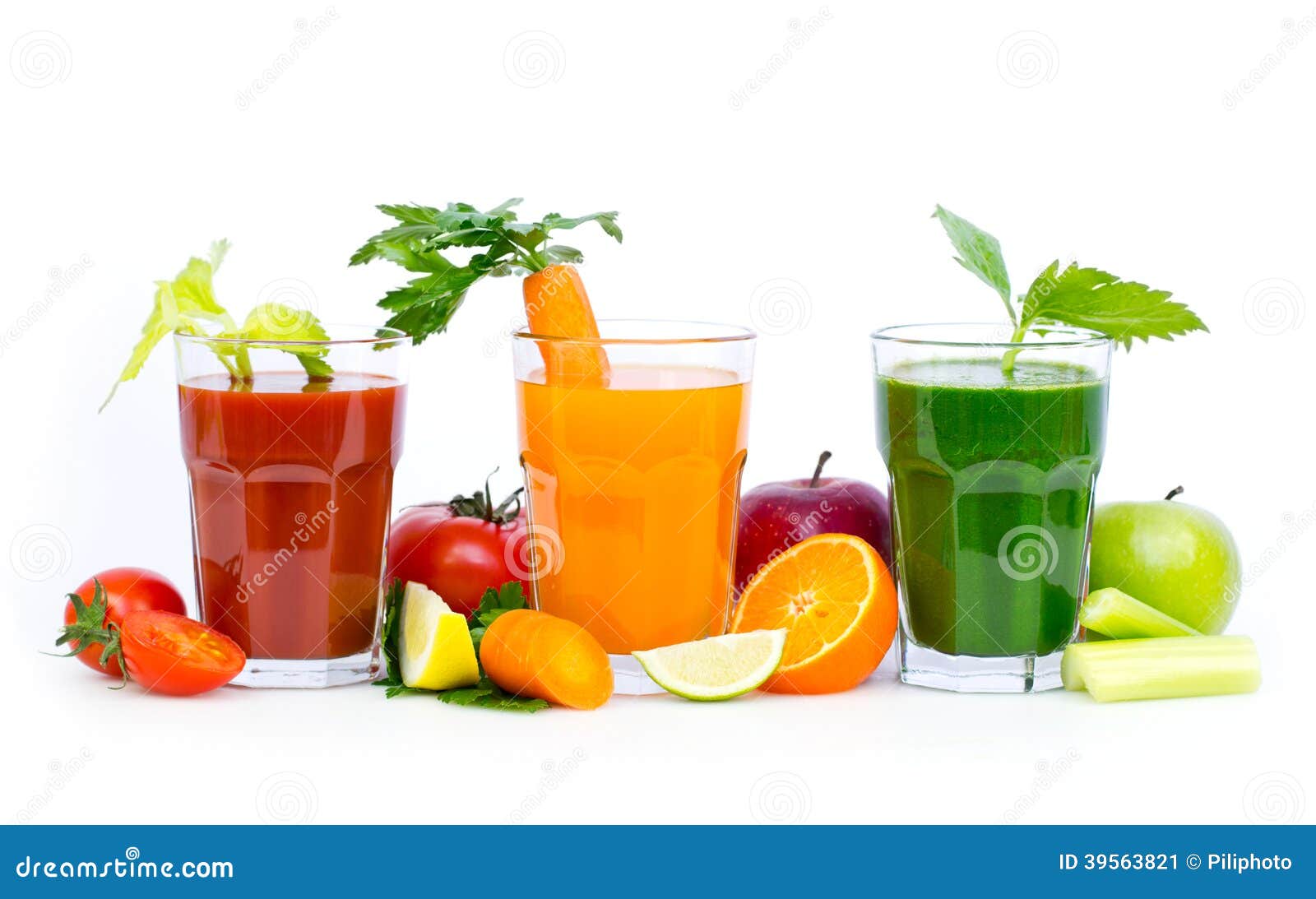 Fresh, Organic Fruit and Vegetable Juices Stock Image - Image of orange ...