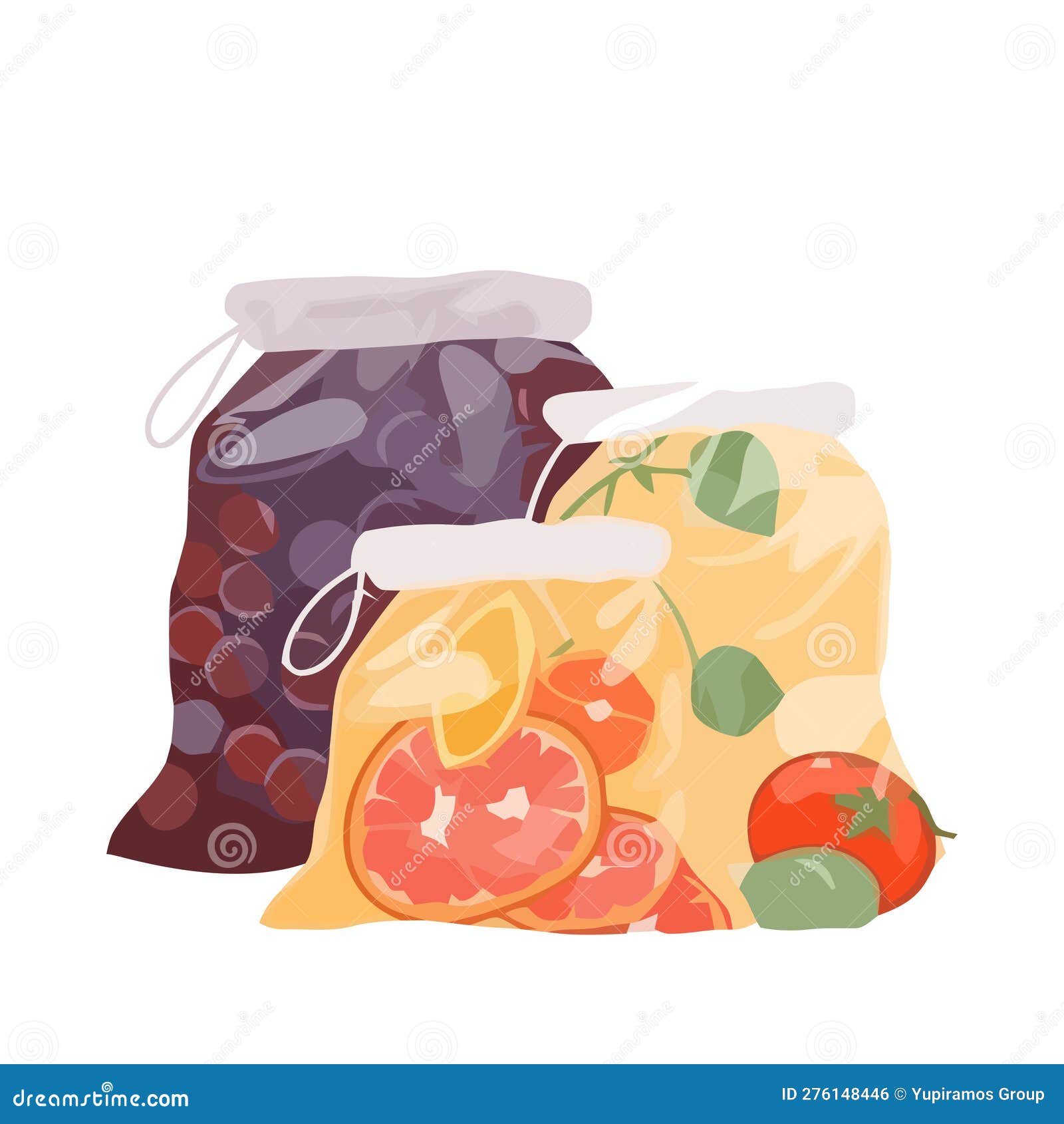 Fresh Organic Fruit and Vegetable Packet Design Stock Vector ...