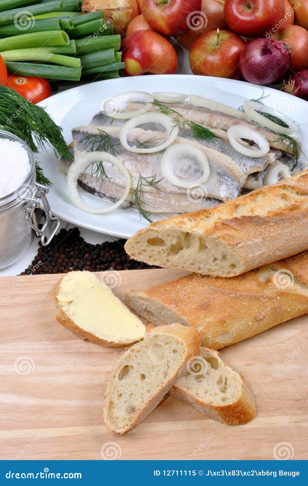 Fresh Organic Herring on a White Plate Stock Image - Image of fresh ...
