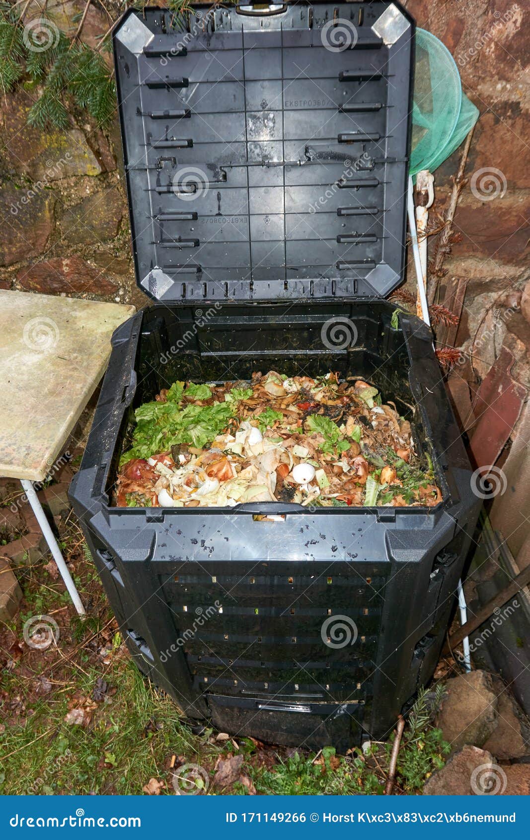 Fresh, Organic, Kitchen Waste, Household Scrap in the Compost Bin Stock ...