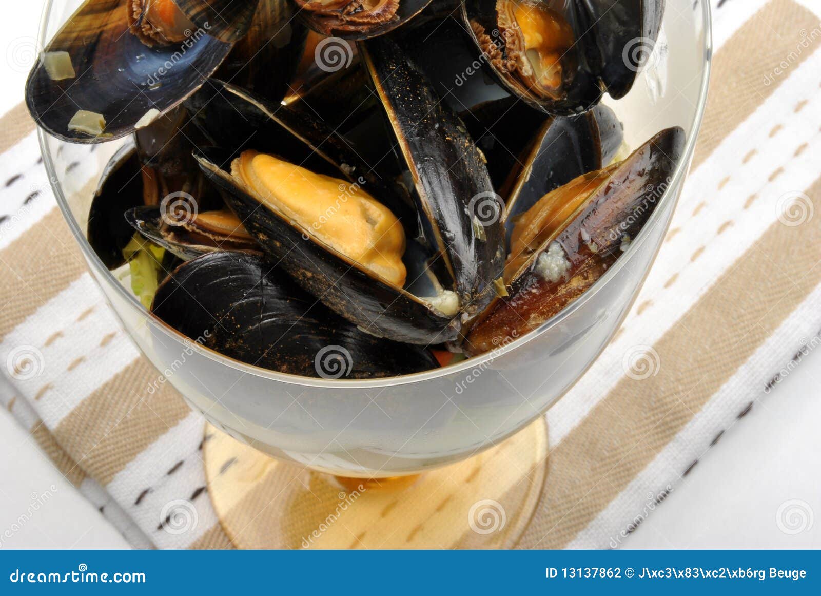 Fresh Organic Mussel in Garlic Butter Stock Photo - Image of dieting ...