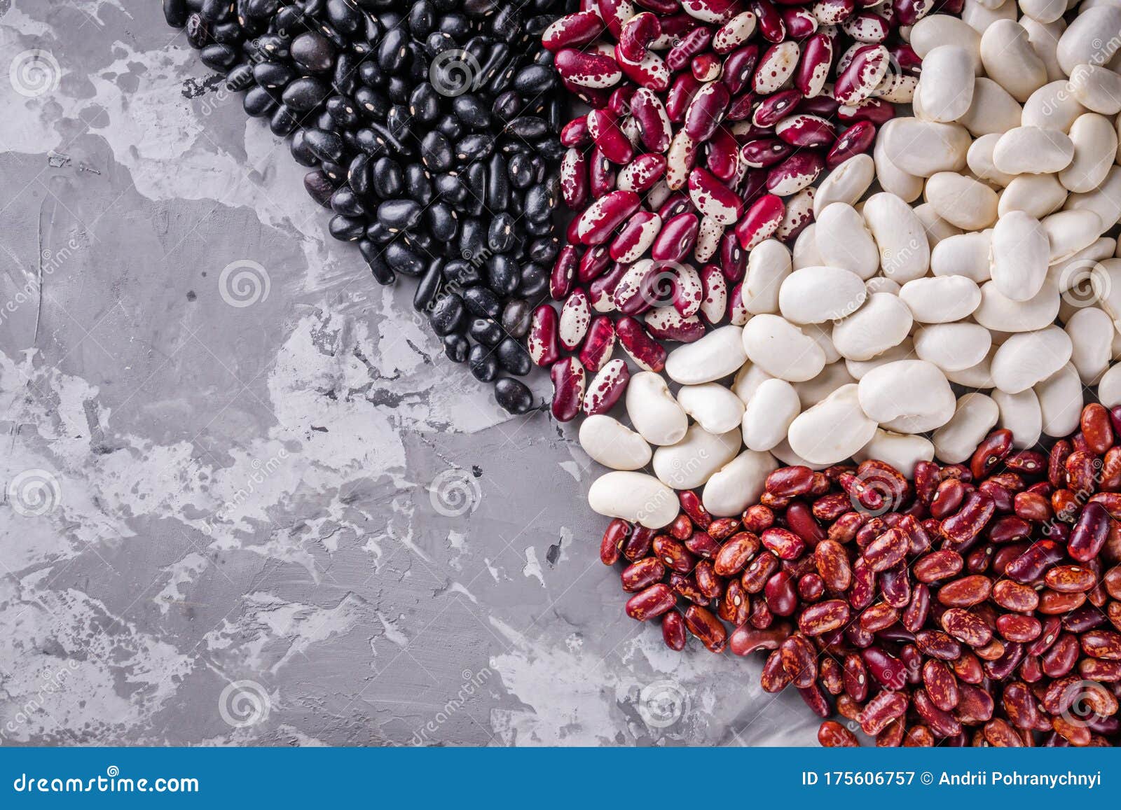 Fresh Organic Natural Beans on Stone Background Stock Image - Image of ...