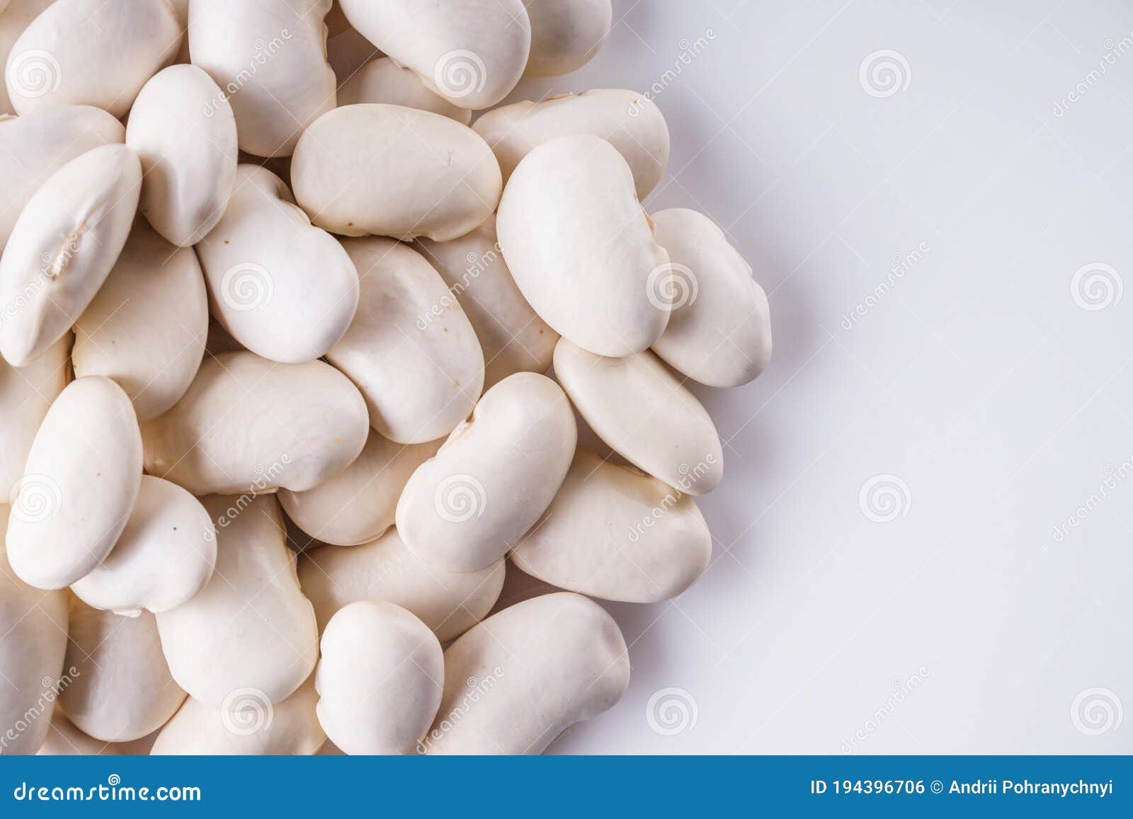 Fresh Organic Natural Beans on a White Background Stock Photo - Image ...