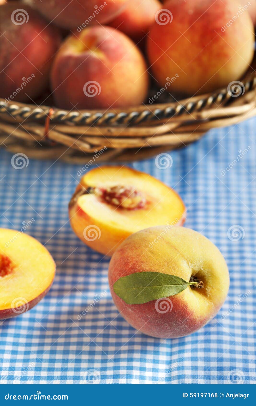 Fresh organic peaches stock photo. Image of organic, garden - 59197168