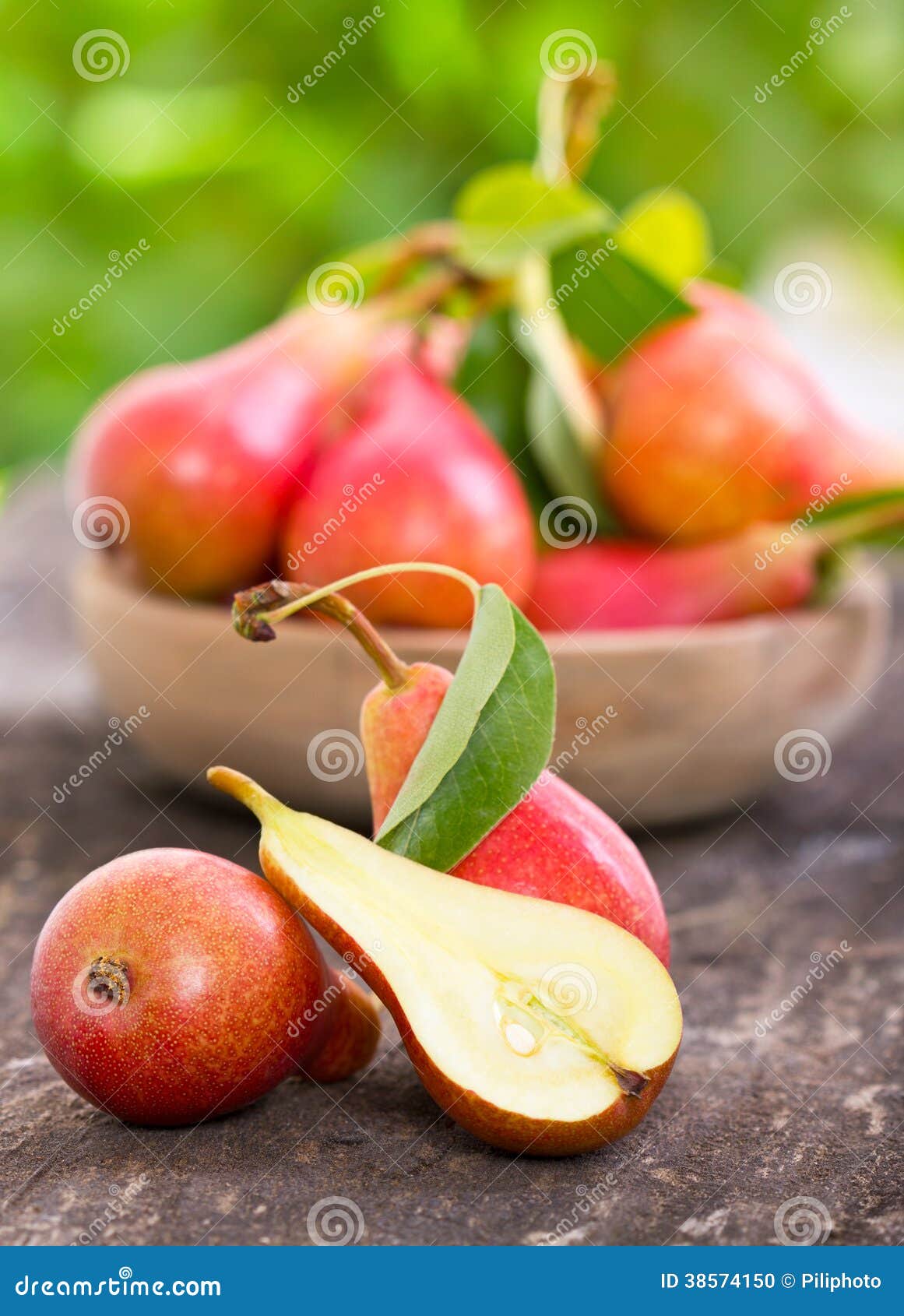 Fresh organic pears stock photo. Image of summer, table - 38574150
