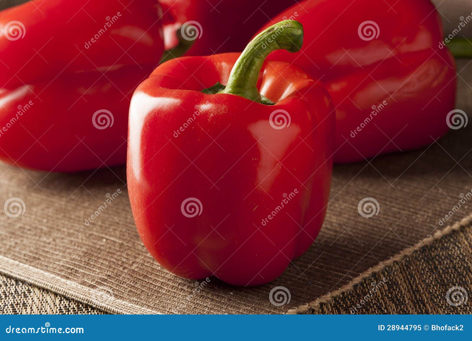 Fresh Organic Red Bell Pepper Stock Image - Image of food, vegetarian ...