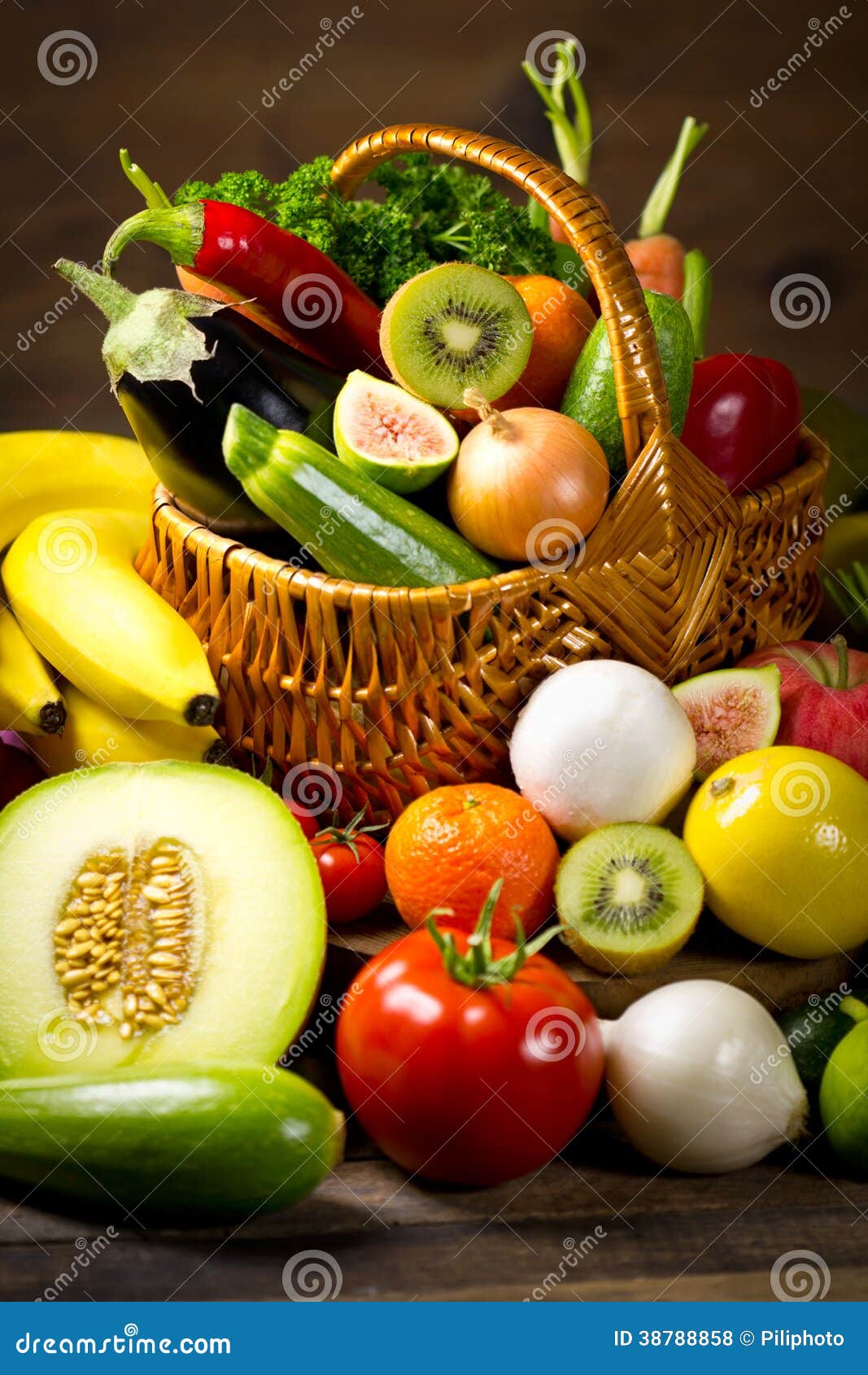 Fresh, Organic Vegetables and Fruits Stock Photo - Image of broccoli ...