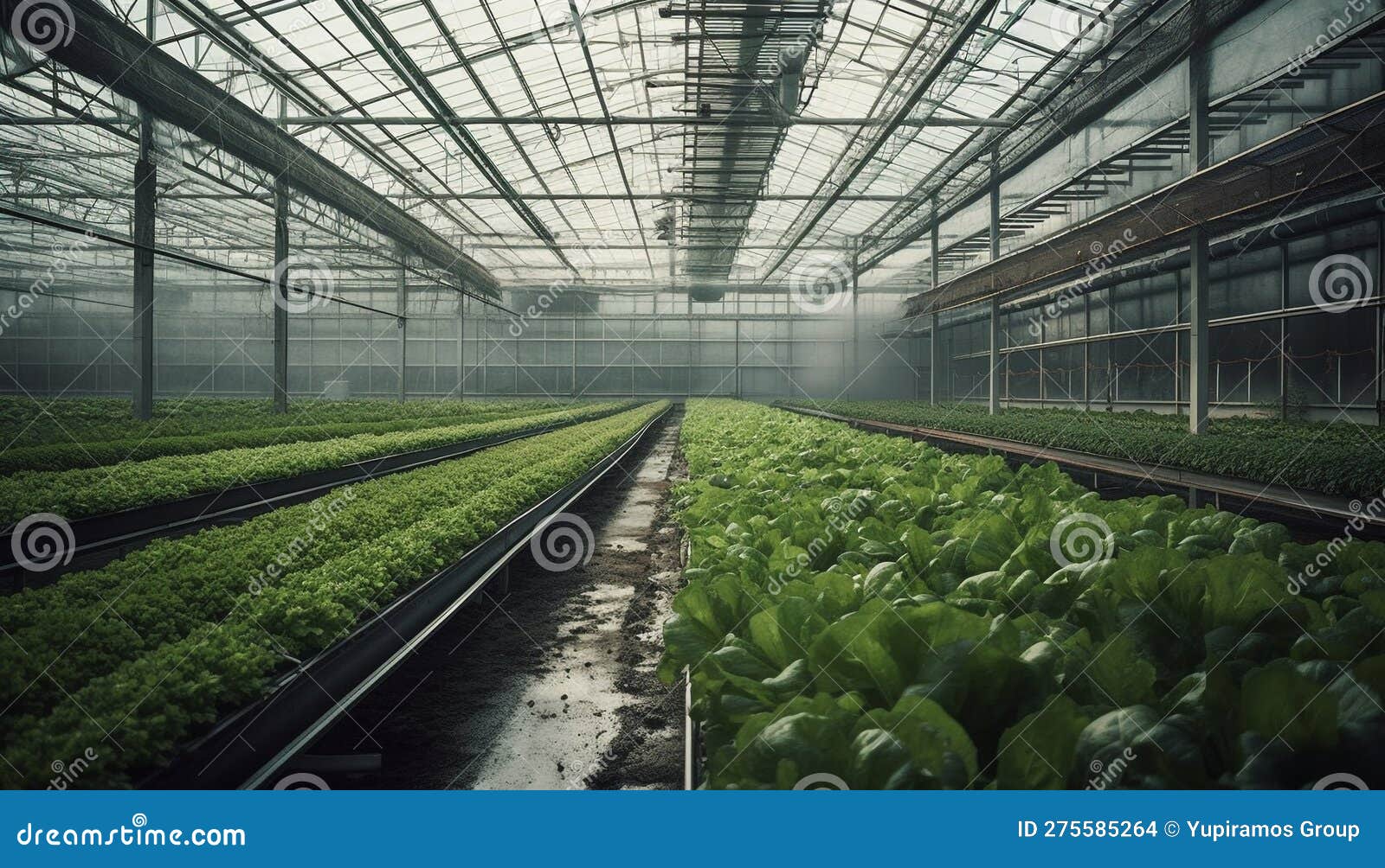 Fresh Organic Vegetables Grown Indoors in Hydroponics Generated by AI ...