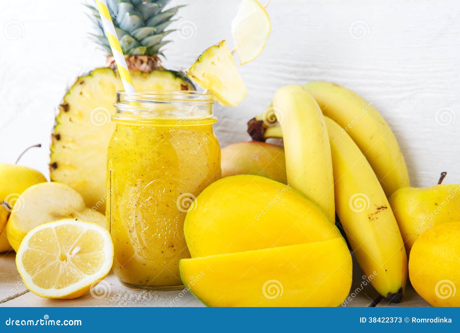 Fresh Organic Yellow Smoothie Stock Image - Image of color, ingredient ...