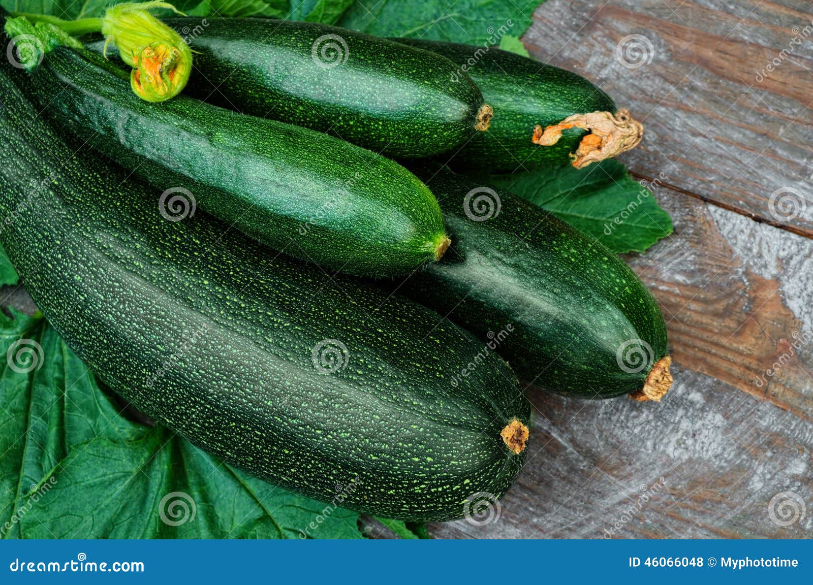 Fresh Organic Zucchini on the Wooden Table Stock Photo - Image of fresh ...