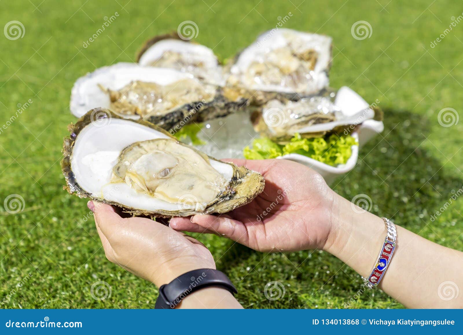Fresh oyster stock photo. Image of delicatessen, plate - 134013868