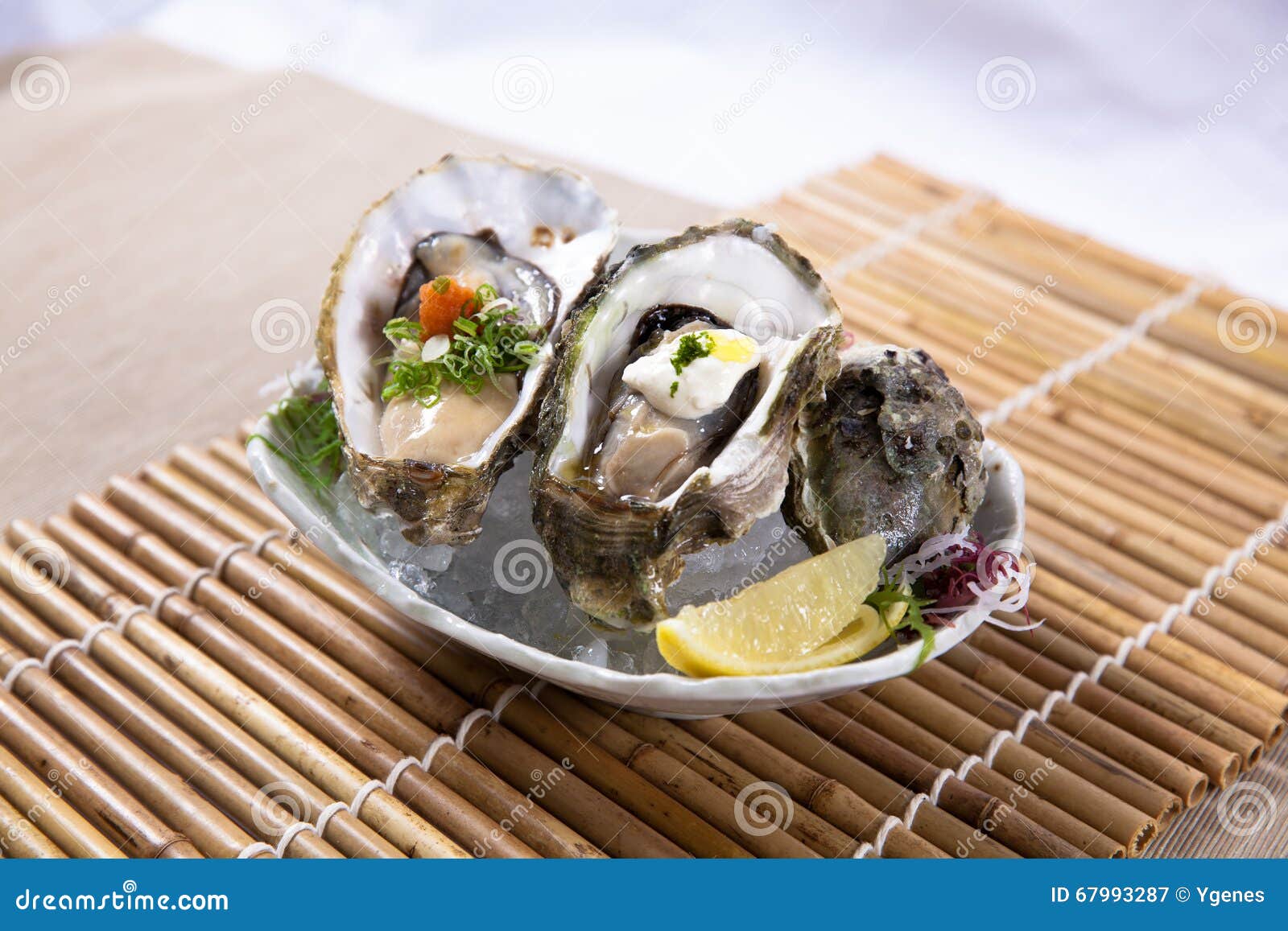 Fresh Oysters with Lemon (Nama Kaki) Stock Image - Image of culture ...