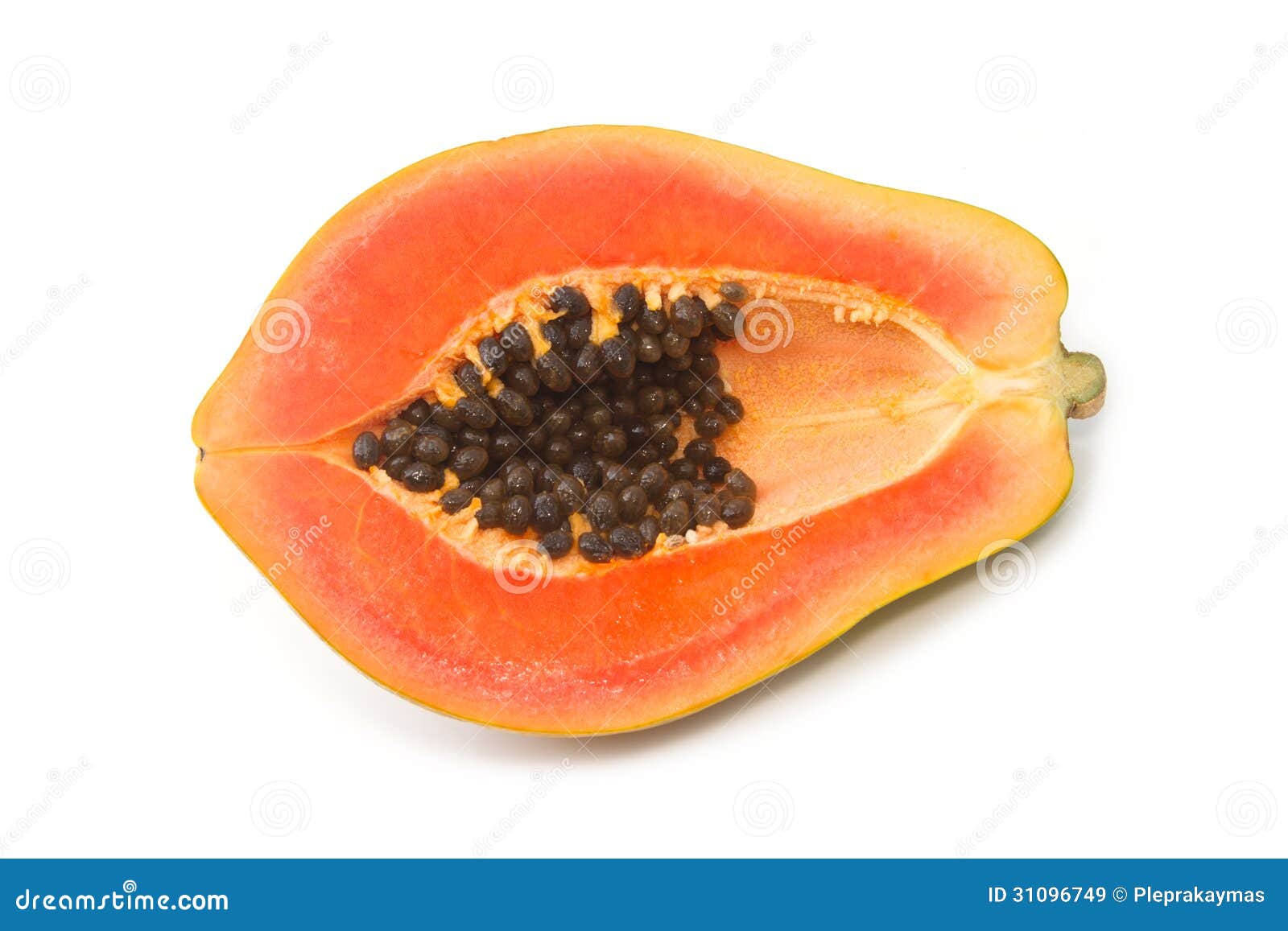Fresh papaya on isolate stock image. Image of diet, tasty - 31096749