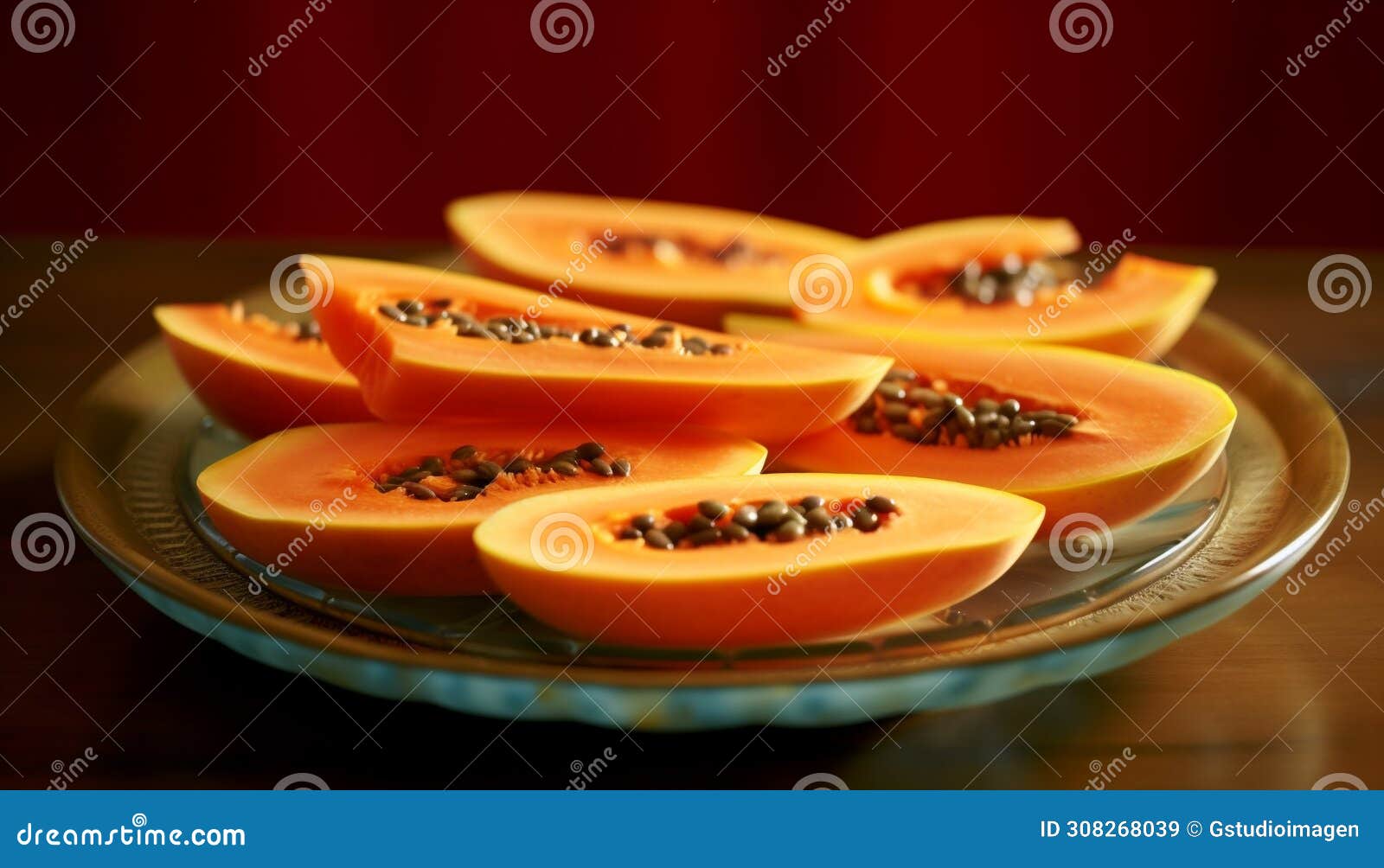 Fresh Papaya Slice, a Juicy and Healthy Snack Generated by AI Stock ...