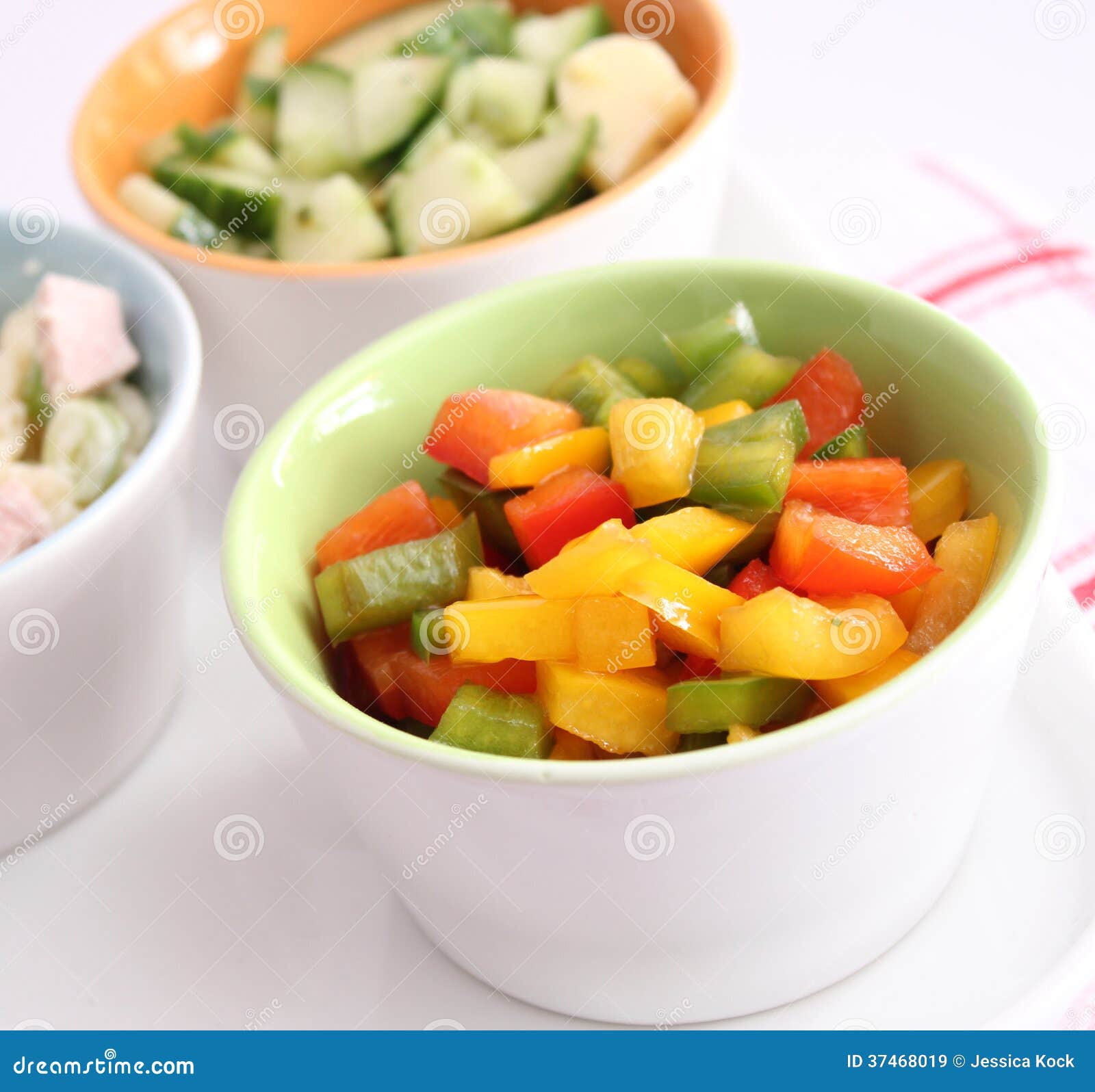 Fresh paprika salad stock image. Image of garnish, salad - 37468019