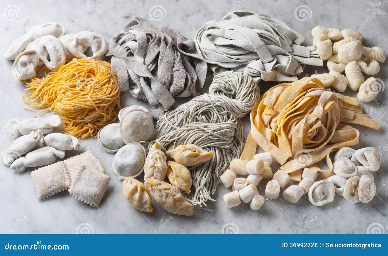 Fresh Pasta. Handmade Homemade Italian Pasta Made With Fresh ...