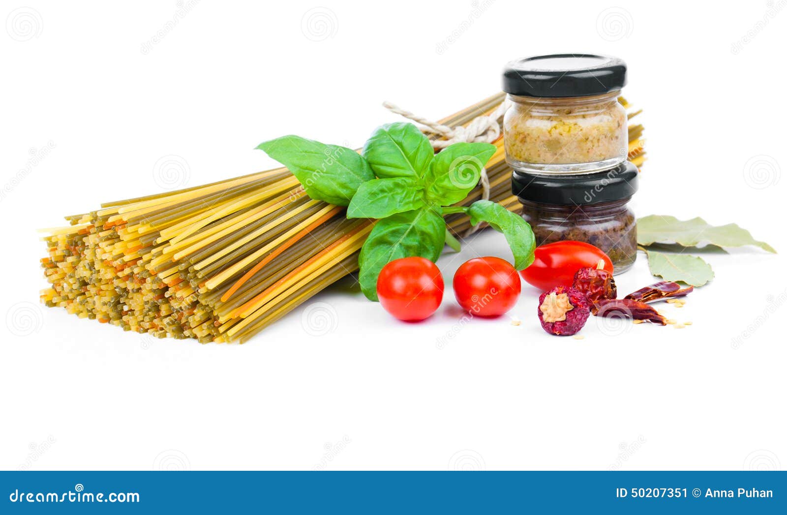 Fresh Pasta and Italian Ingredients Stock Image - Image of group ...