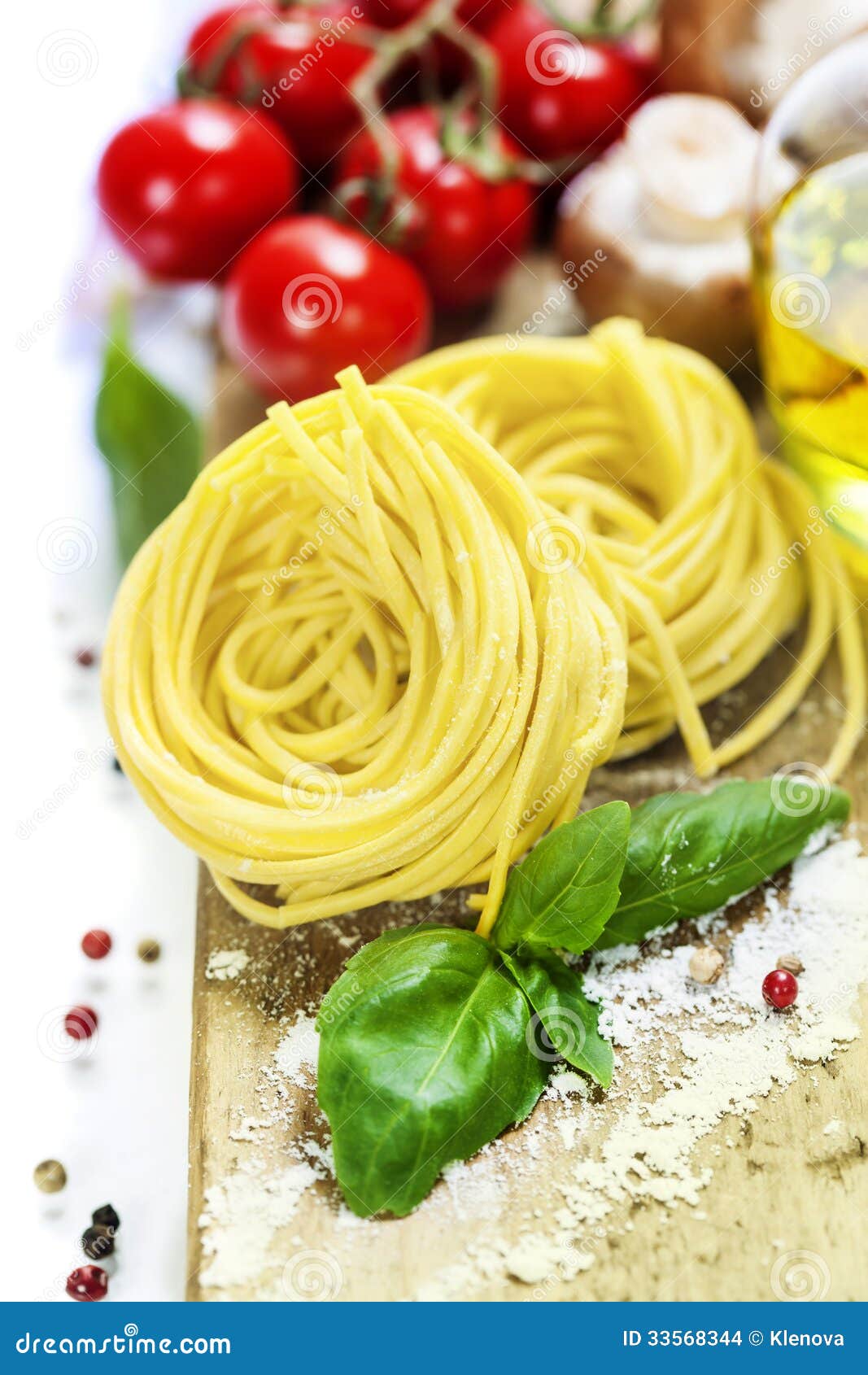 Fresh pasta stock photo. Image of food, uncooked, ingredient - 33568344
