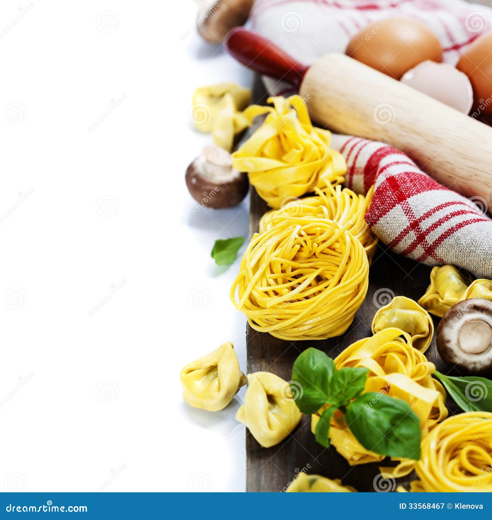 Fresh pasta stock image. Image of ravioli, italian, basil - 33568467