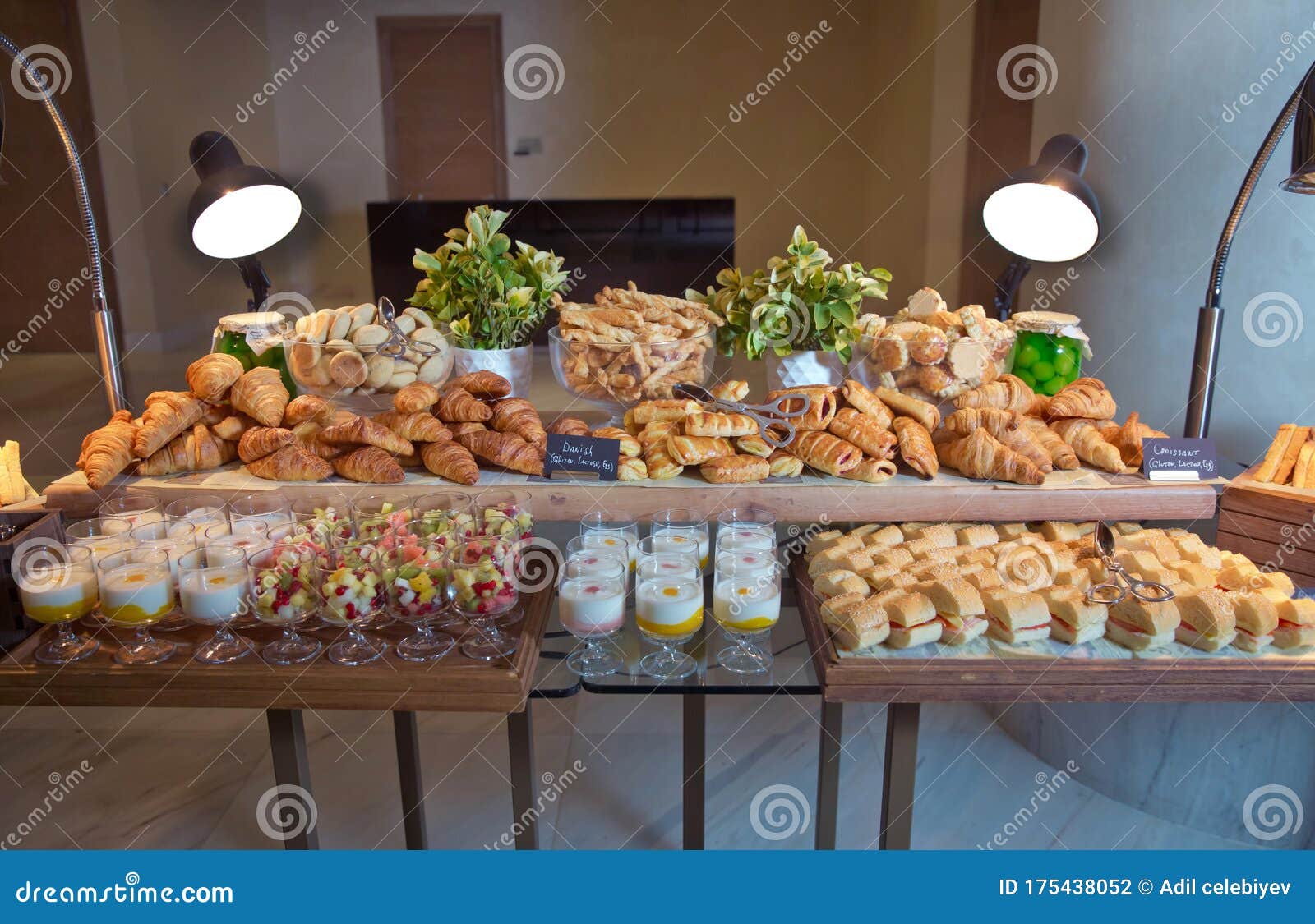 Fresh Pastry, Crispy Morning Croissants, Breakfast in Hotel. Breakfast ...