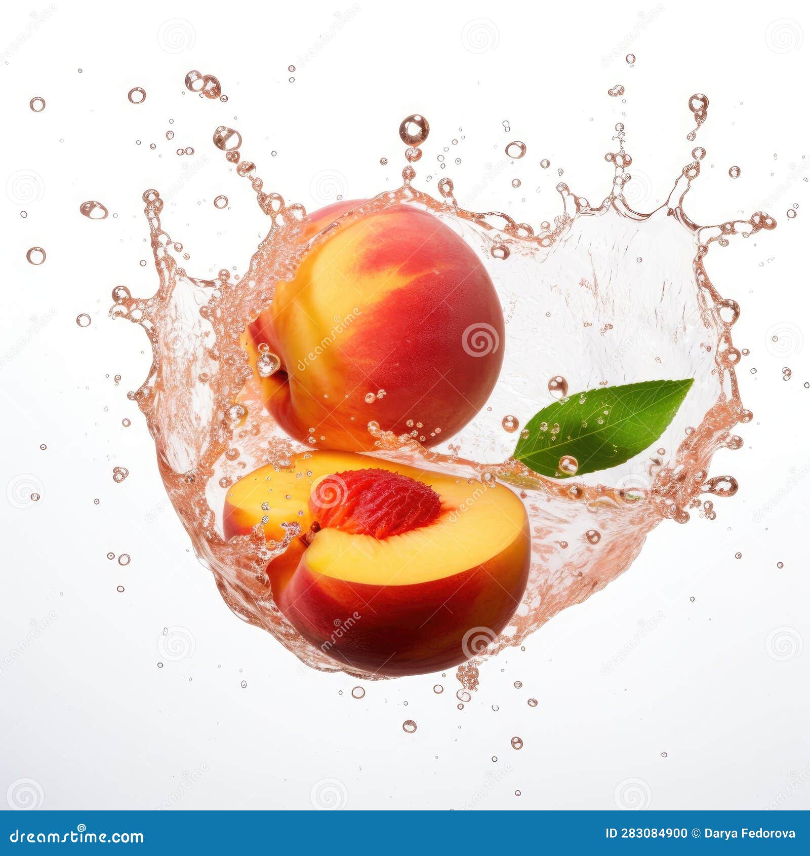 Fresh Peach in Water Splash on White Backround. Juicy Fruit Stock ...